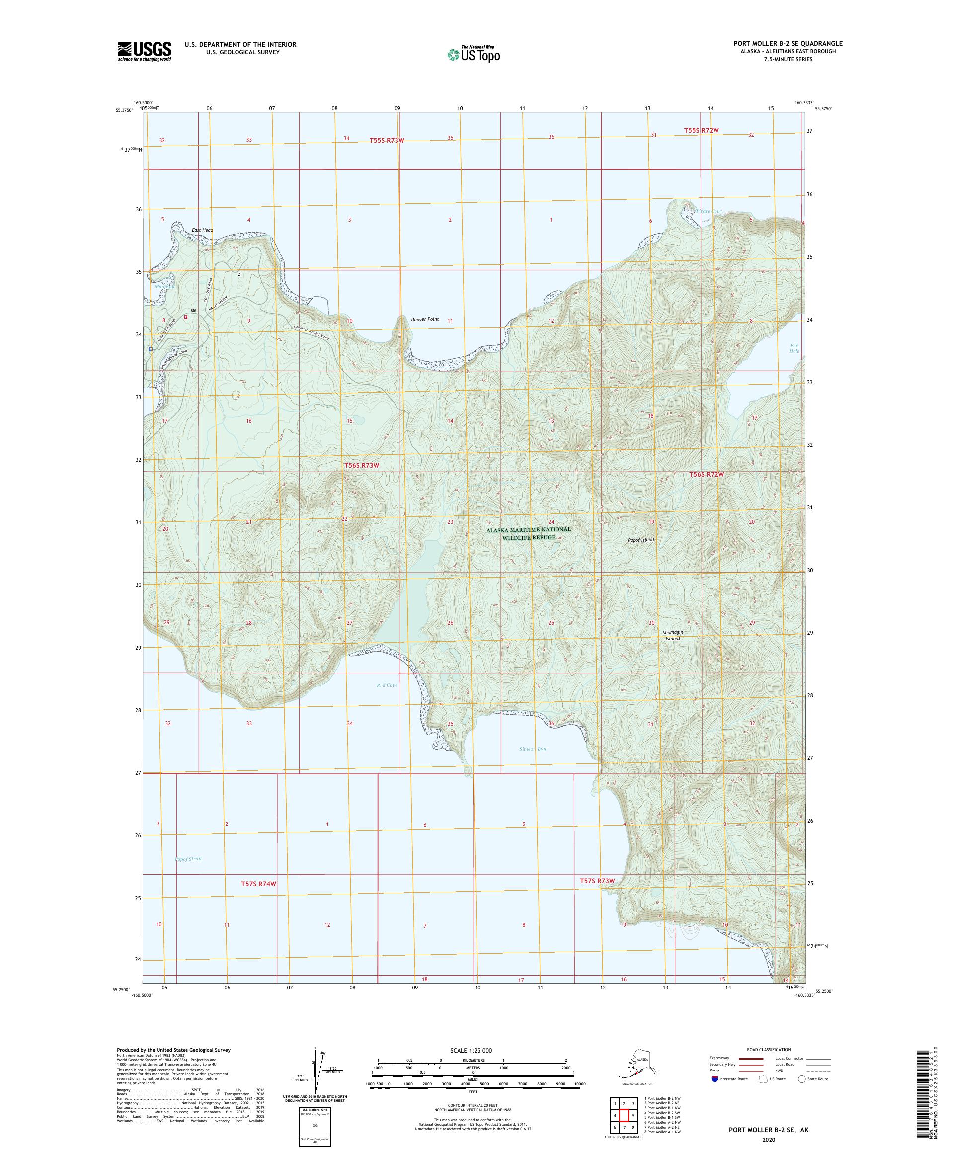 Port Moller B-2 SE Alaska US Topo Map – MyTopo Map Store