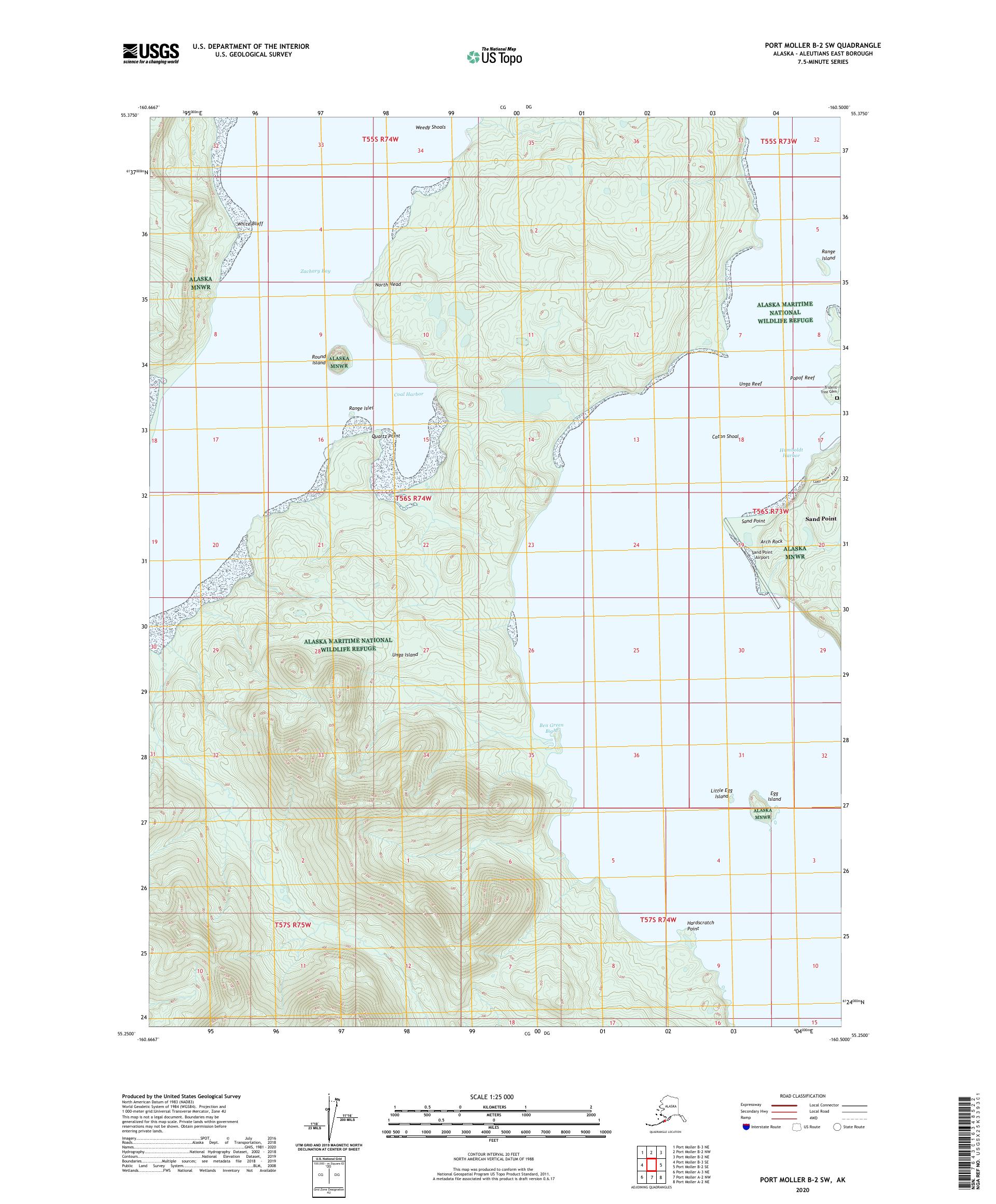Port Moller B-2 SW Alaska US Topo Map – MyTopo Map Store