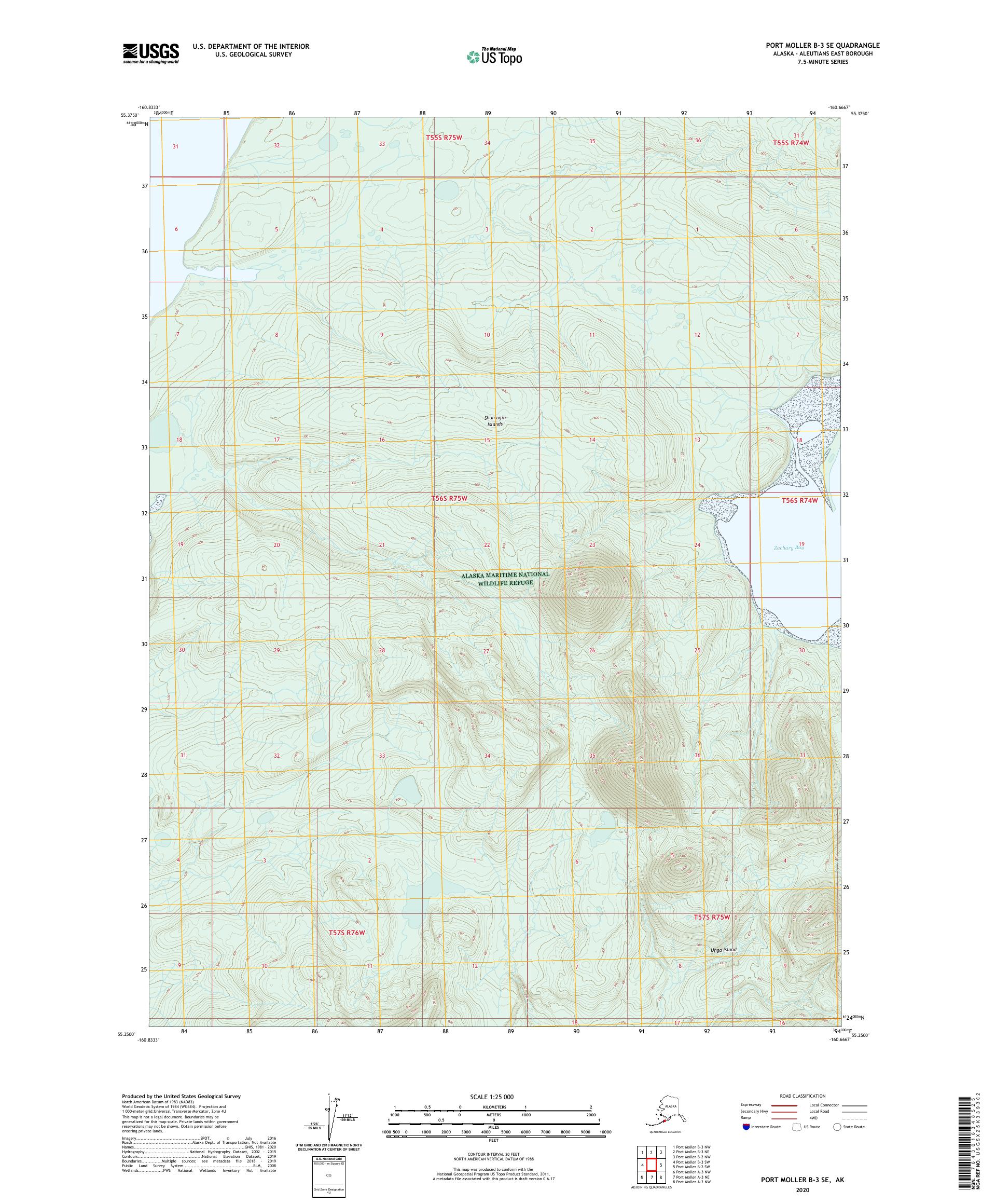 Port Moller B-3 SE Alaska US Topo Map – MyTopo Map Store