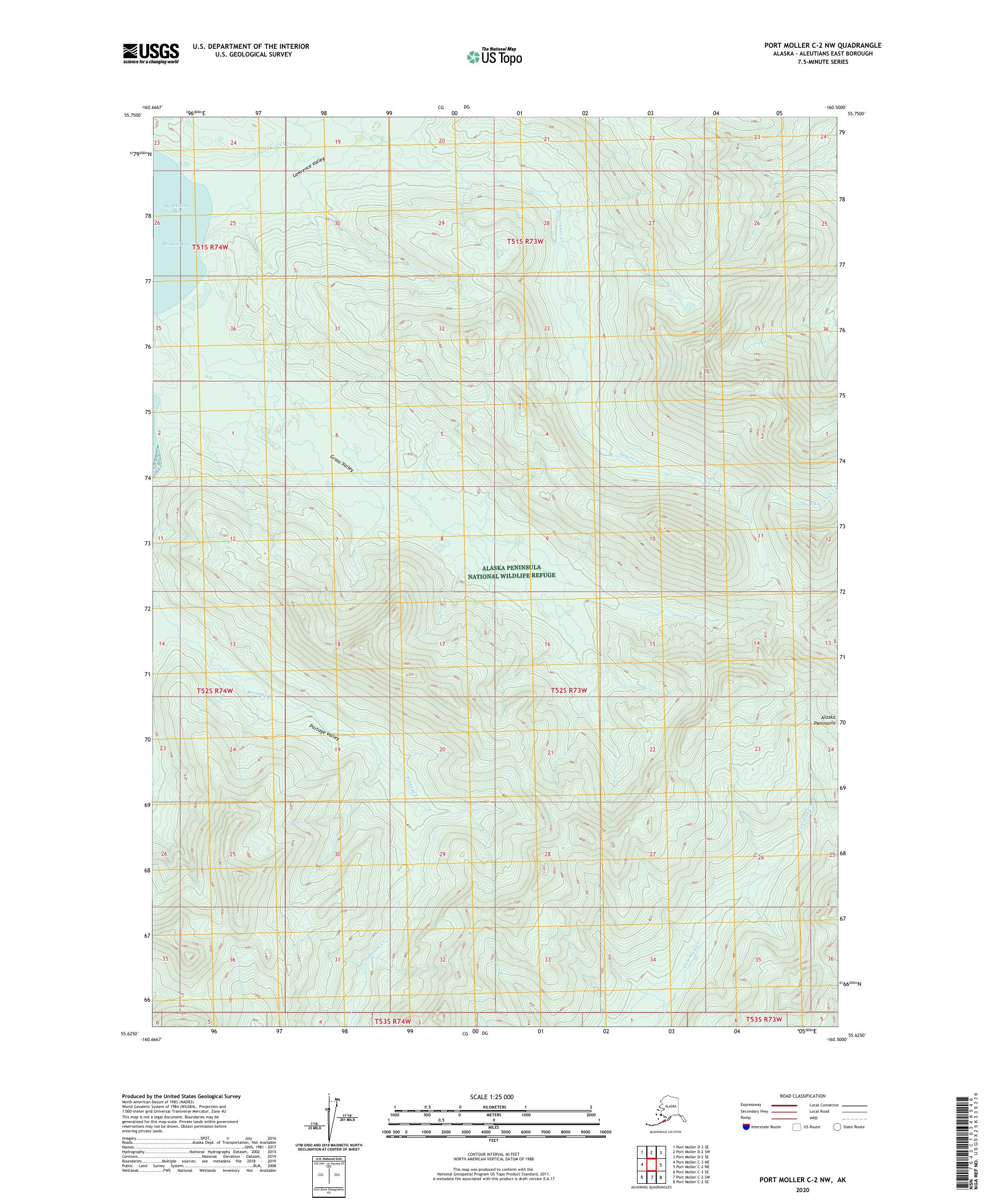 Port Moller C-2 NW Alaska US Topo Map – MyTopo Map Store