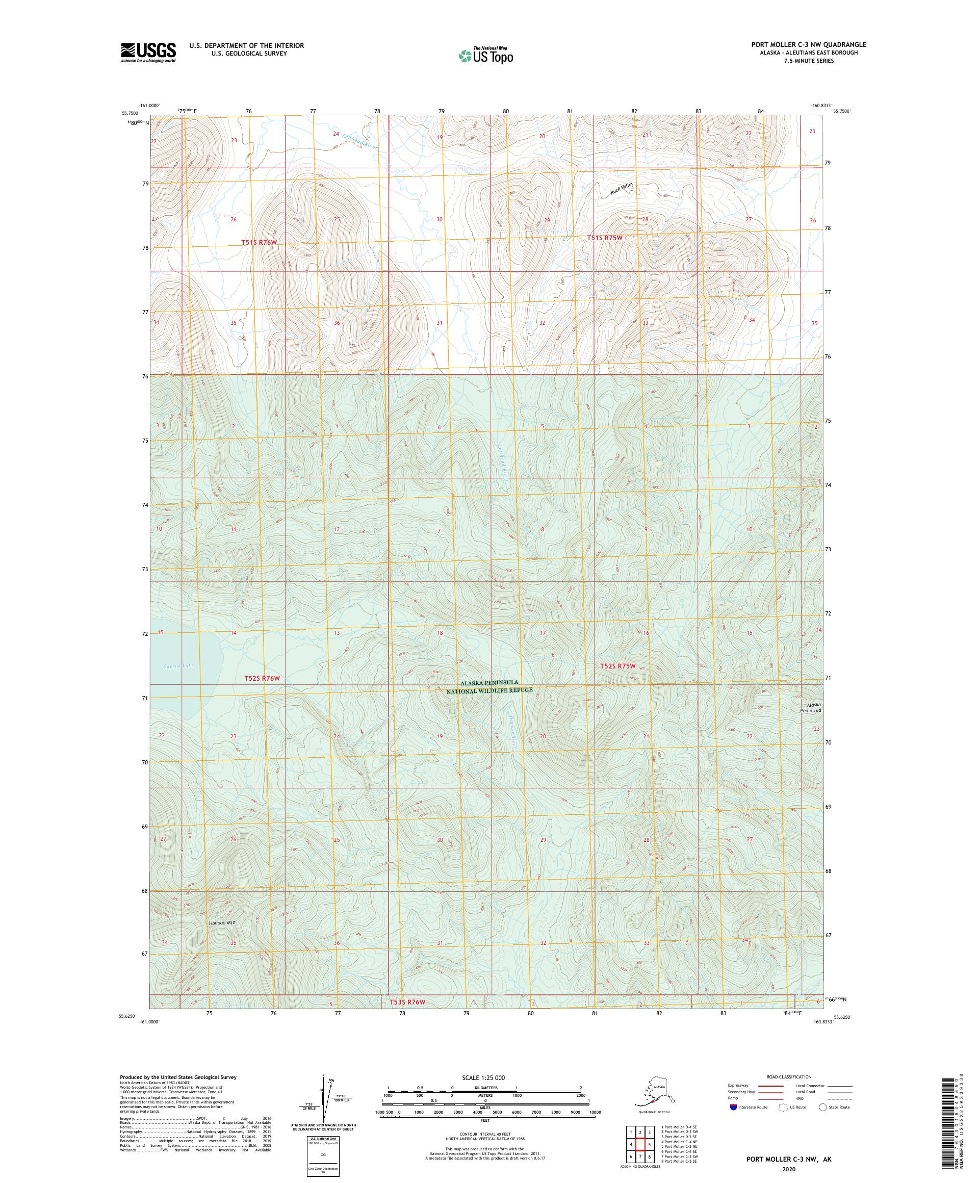 Port Moller C-3 NW Alaska US Topo Map – MyTopo Map Store