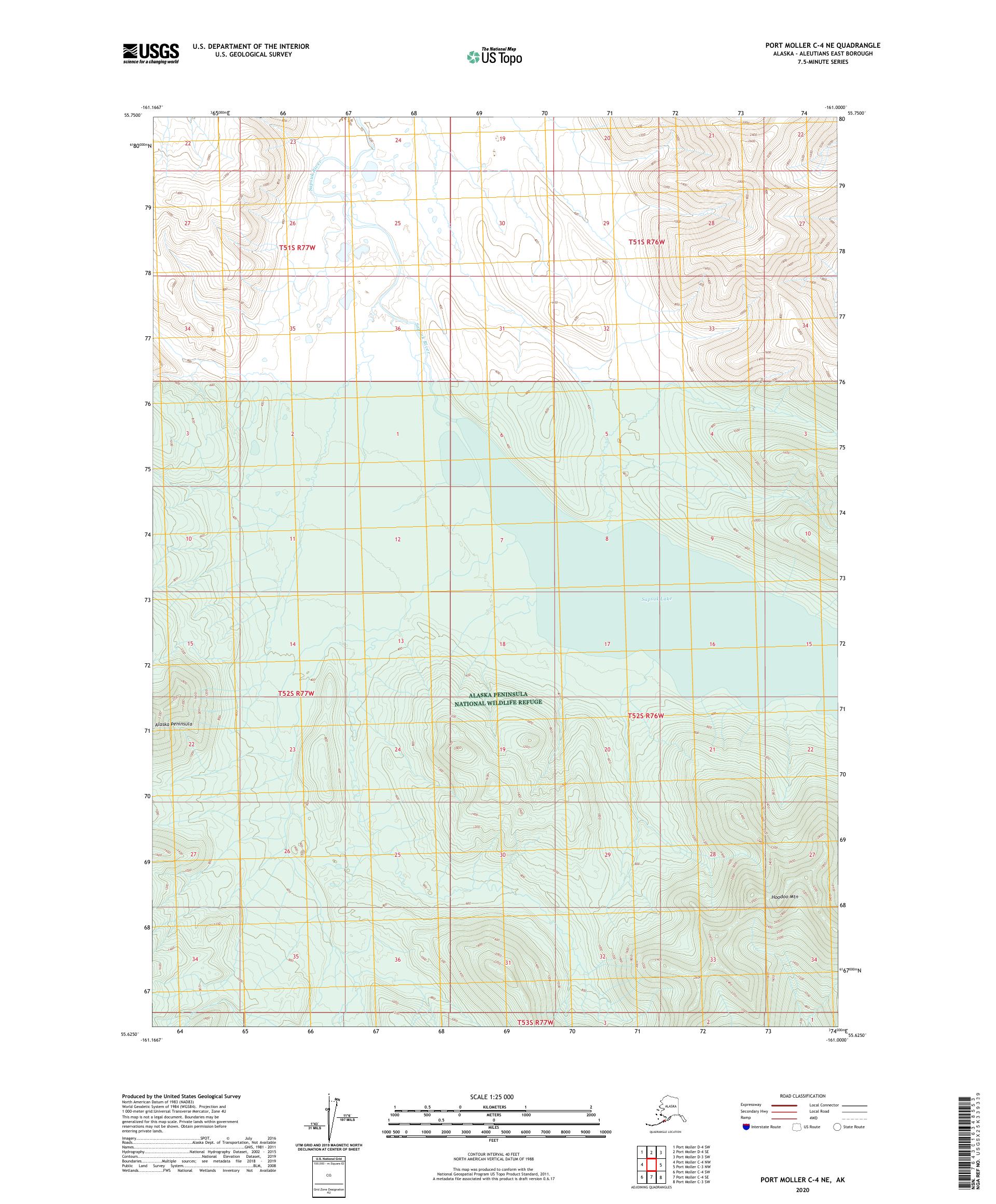 Port Moller C-4 NE Alaska US Topo Map – MyTopo Map Store