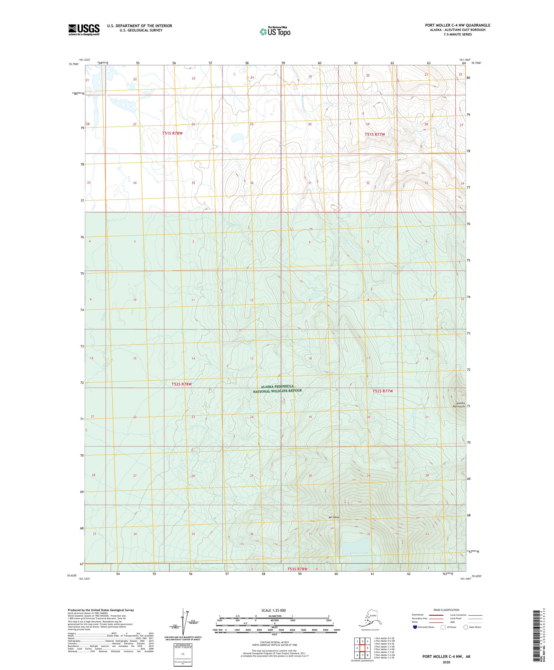 Port Moller C-4 NW Alaska US Topo Map – MyTopo Map Store