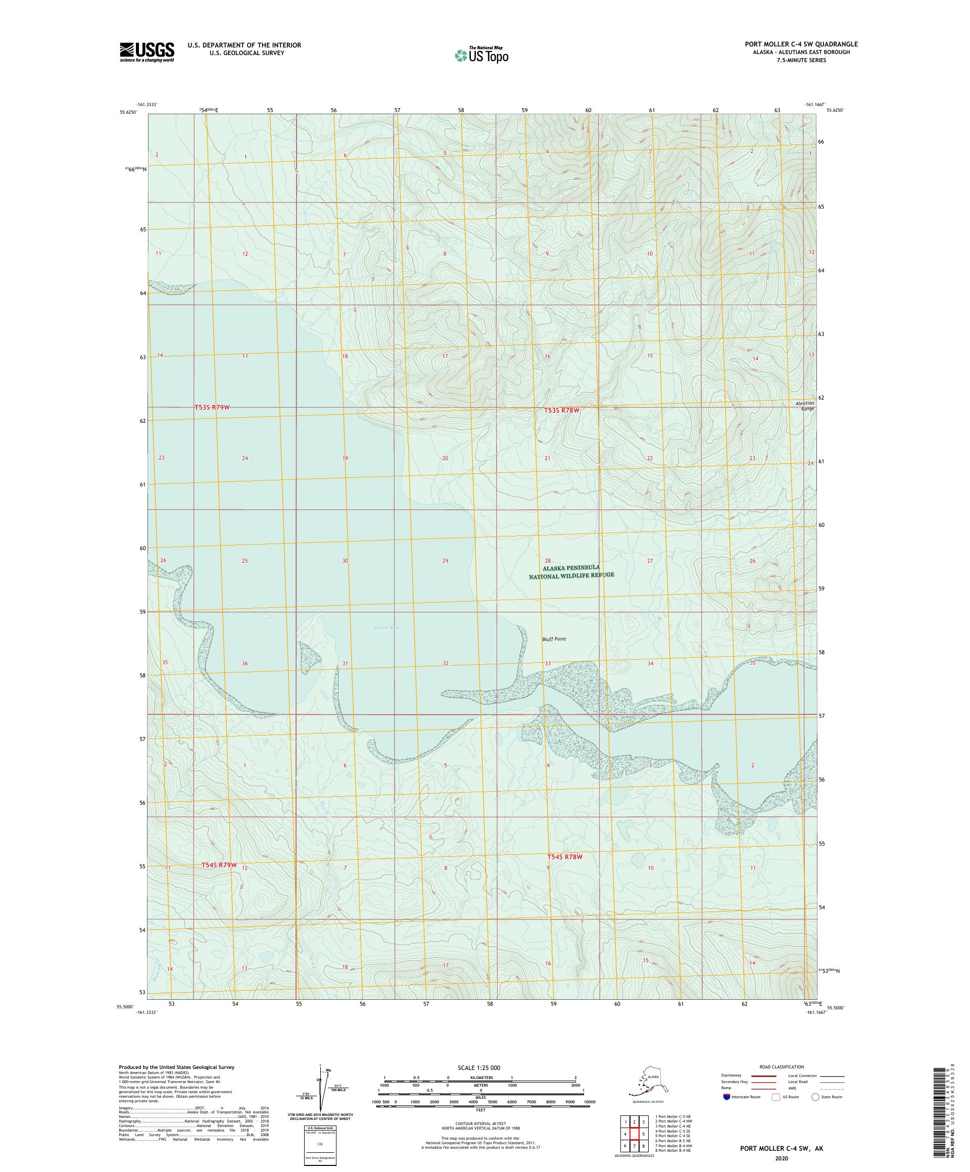 Port Moller C-4 SW Alaska US Topo Map – MyTopo Map Store