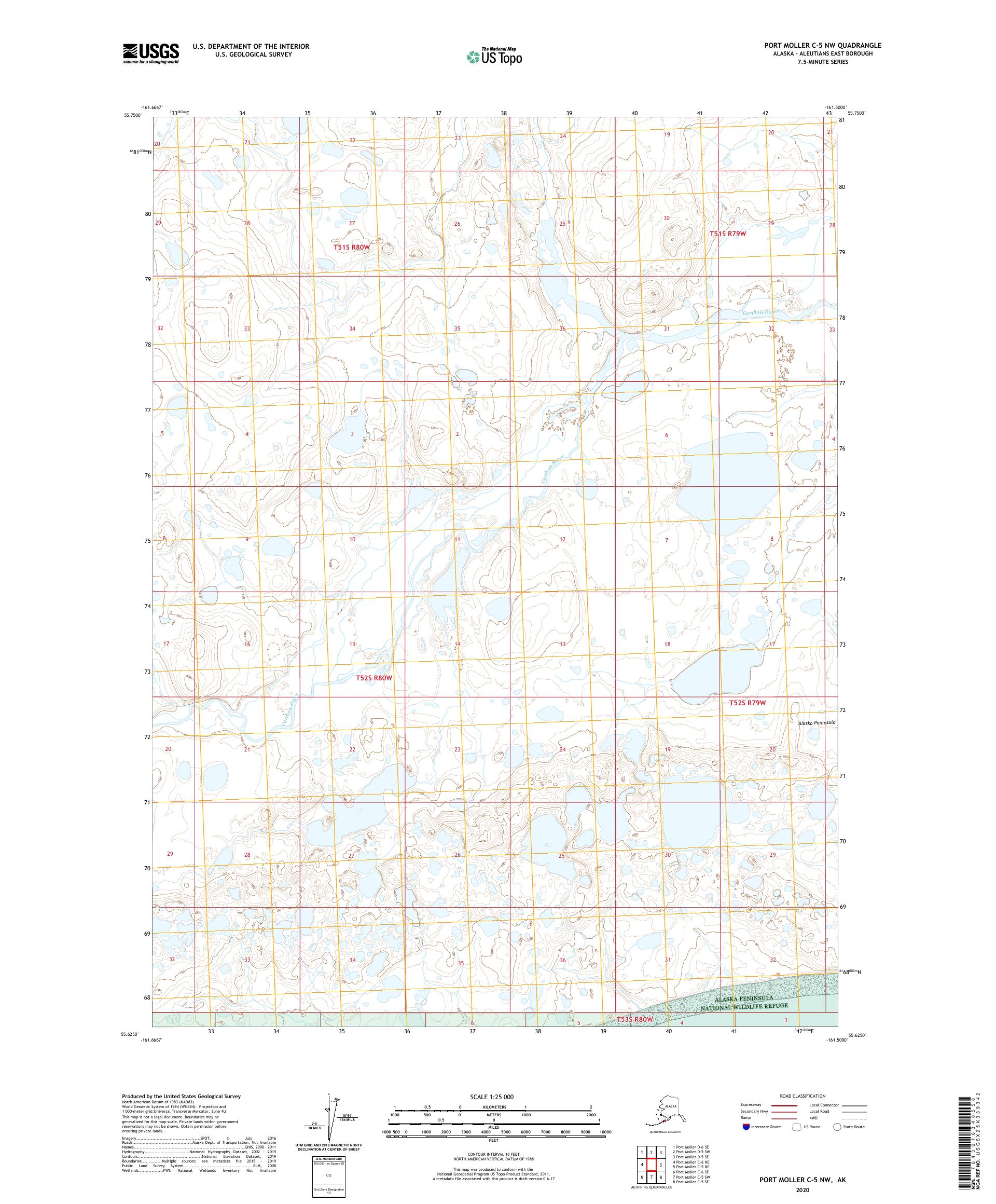 Port Moller C-5 NW Alaska US Topo Map – MyTopo Map Store
