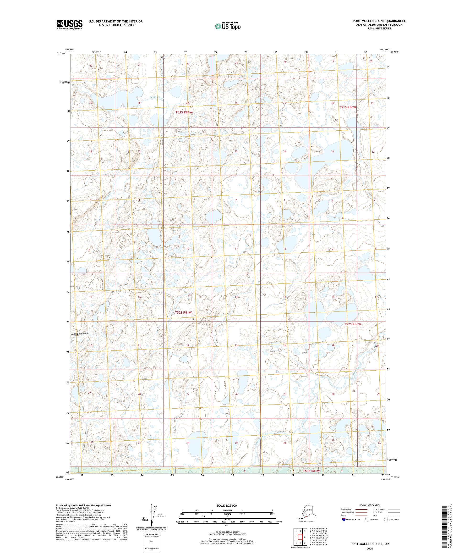 Port Moller C-6 NE Alaska US Topo Map – MyTopo Map Store