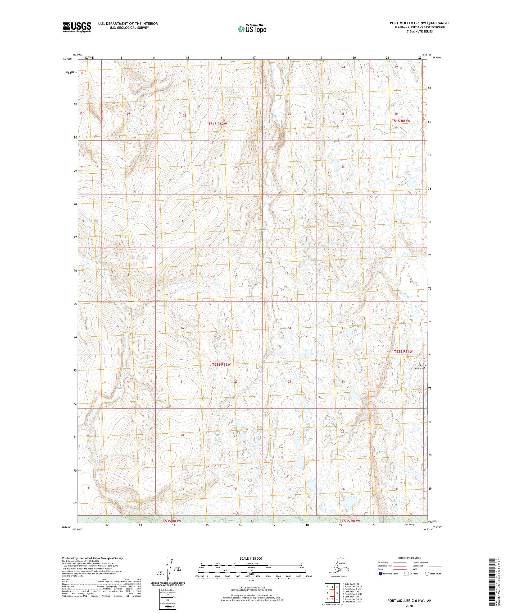 Port Moller C-6 NW Alaska US Topo Map – MyTopo Map Store