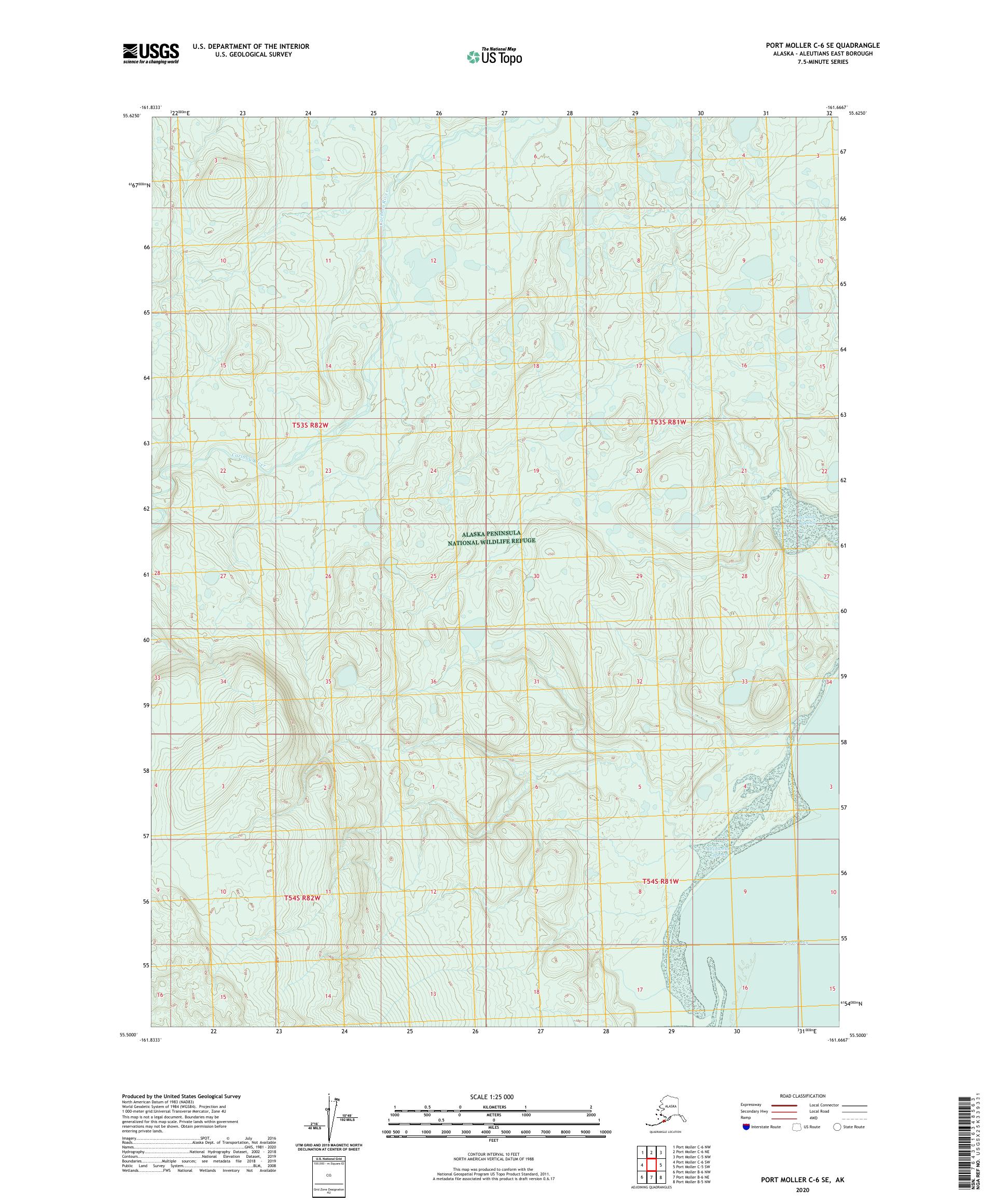 Port Moller C-6 SE Alaska US Topo Map – MyTopo Map Store