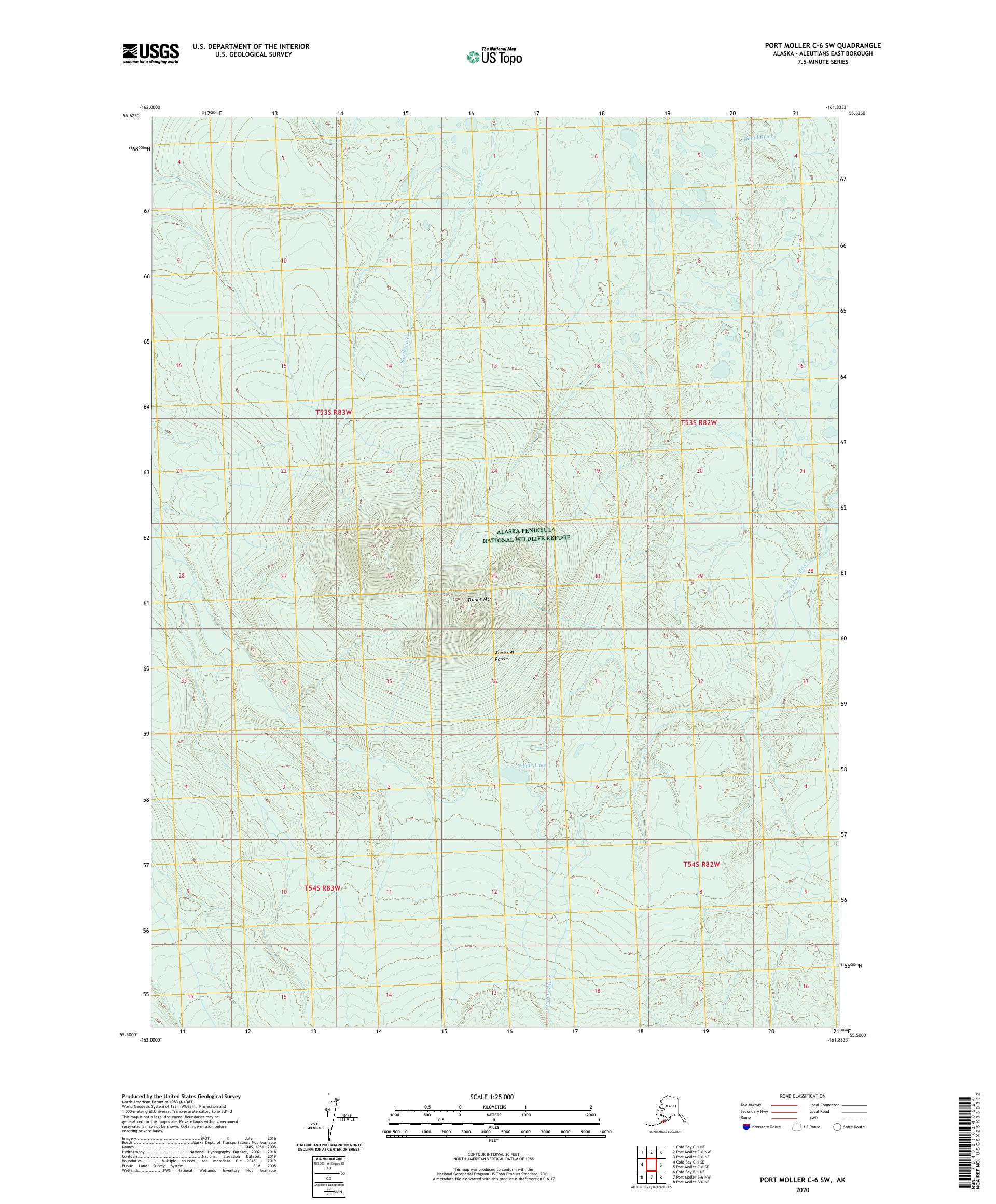 Port Moller C-6 SW Alaska US Topo Map – MyTopo Map Store