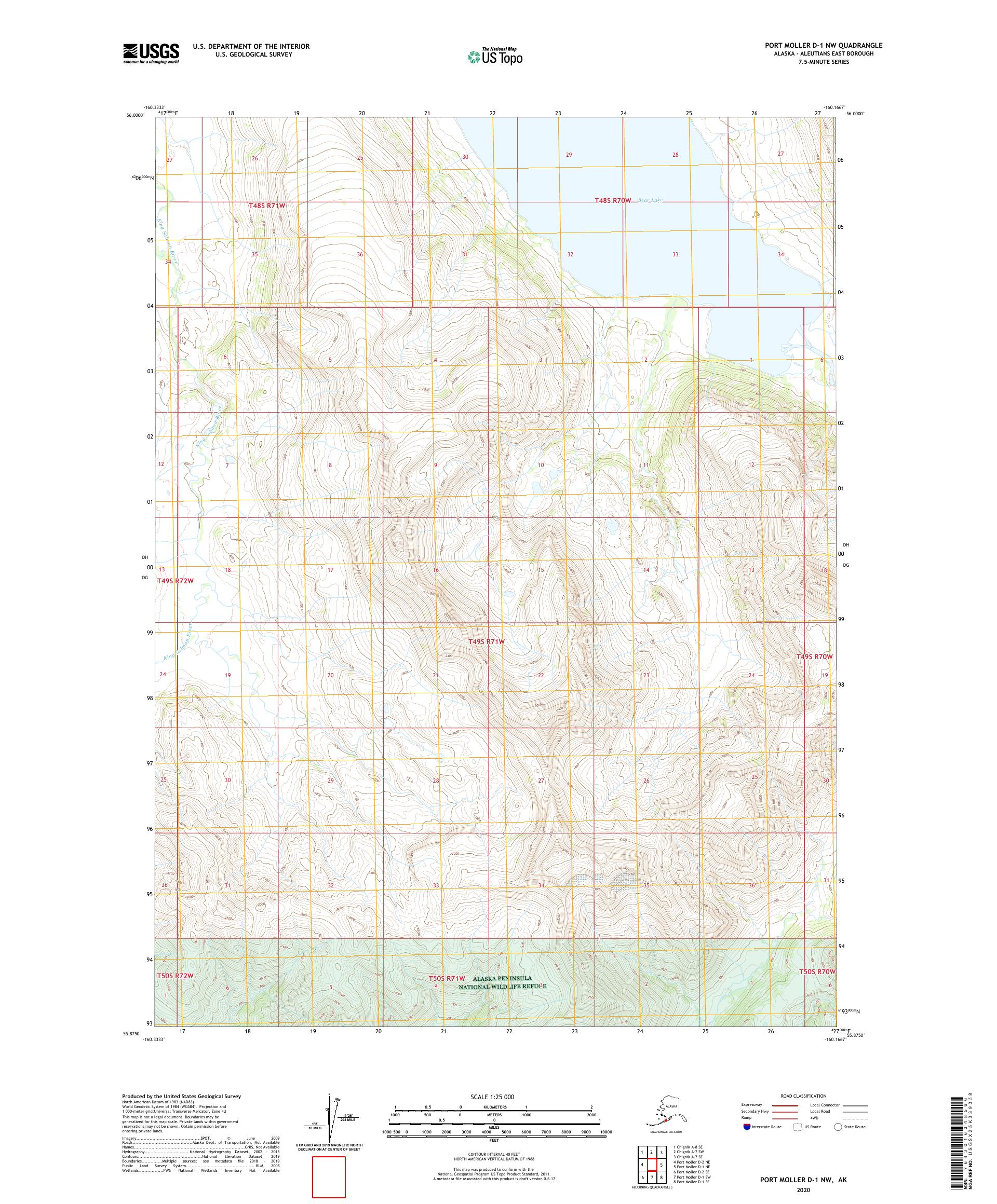 Port Moller D-1 NW Alaska US Topo Map – MyTopo Map Store