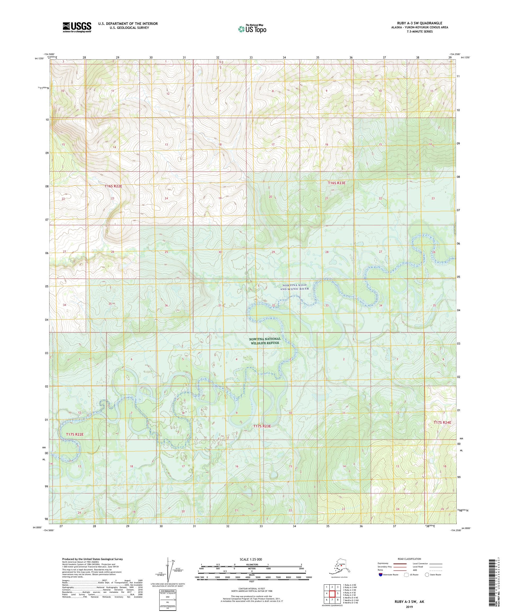 Ruby A-3 SW Alaska US Topo Map – MyTopo Map Store