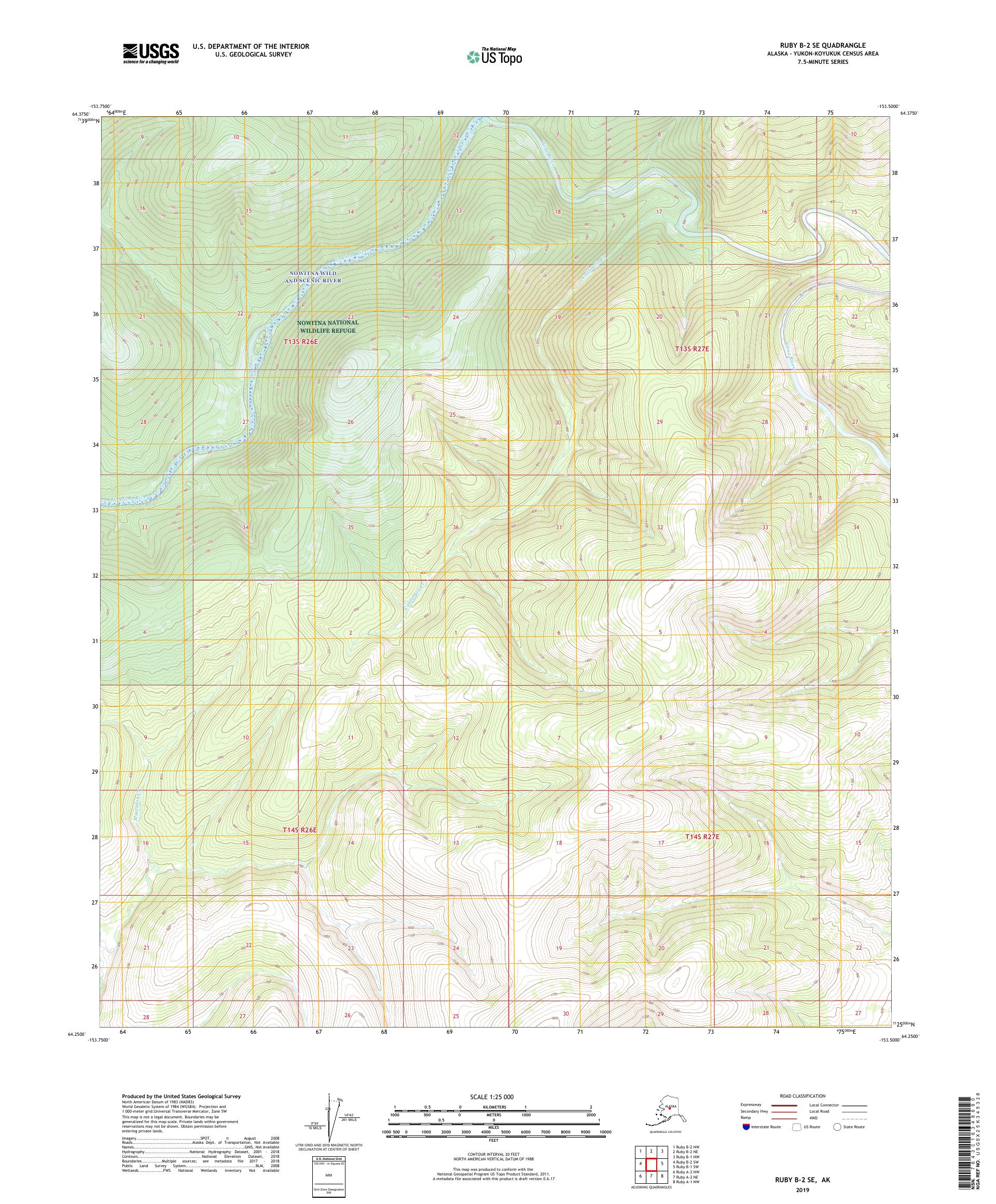 Ruby B-2 SE Alaska US Topo Map – MyTopo Map Store