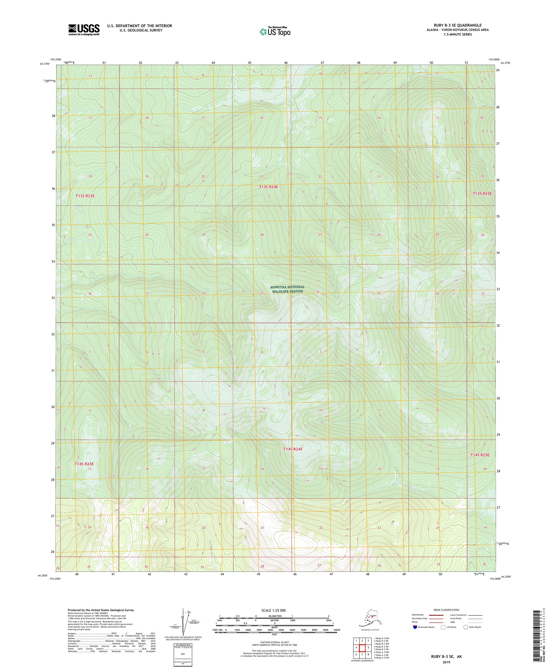 Ruby B-3 SE Alaska US Topo Map – MyTopo Map Store