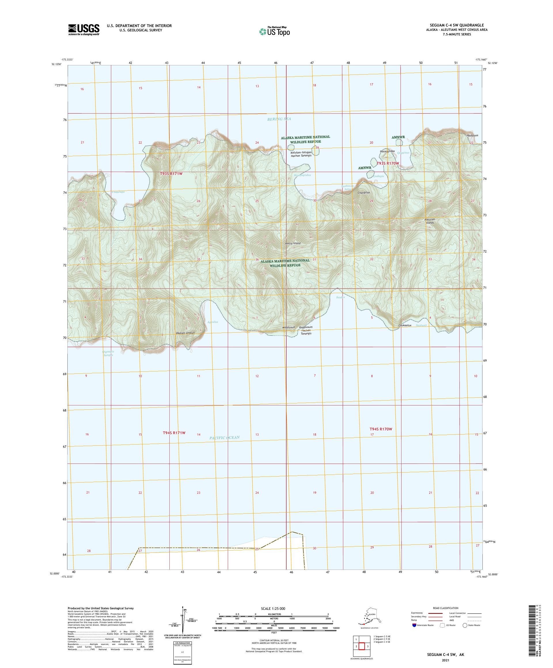 Seguam C-4 SW Alaska US Topo Map – MyTopo Map Store