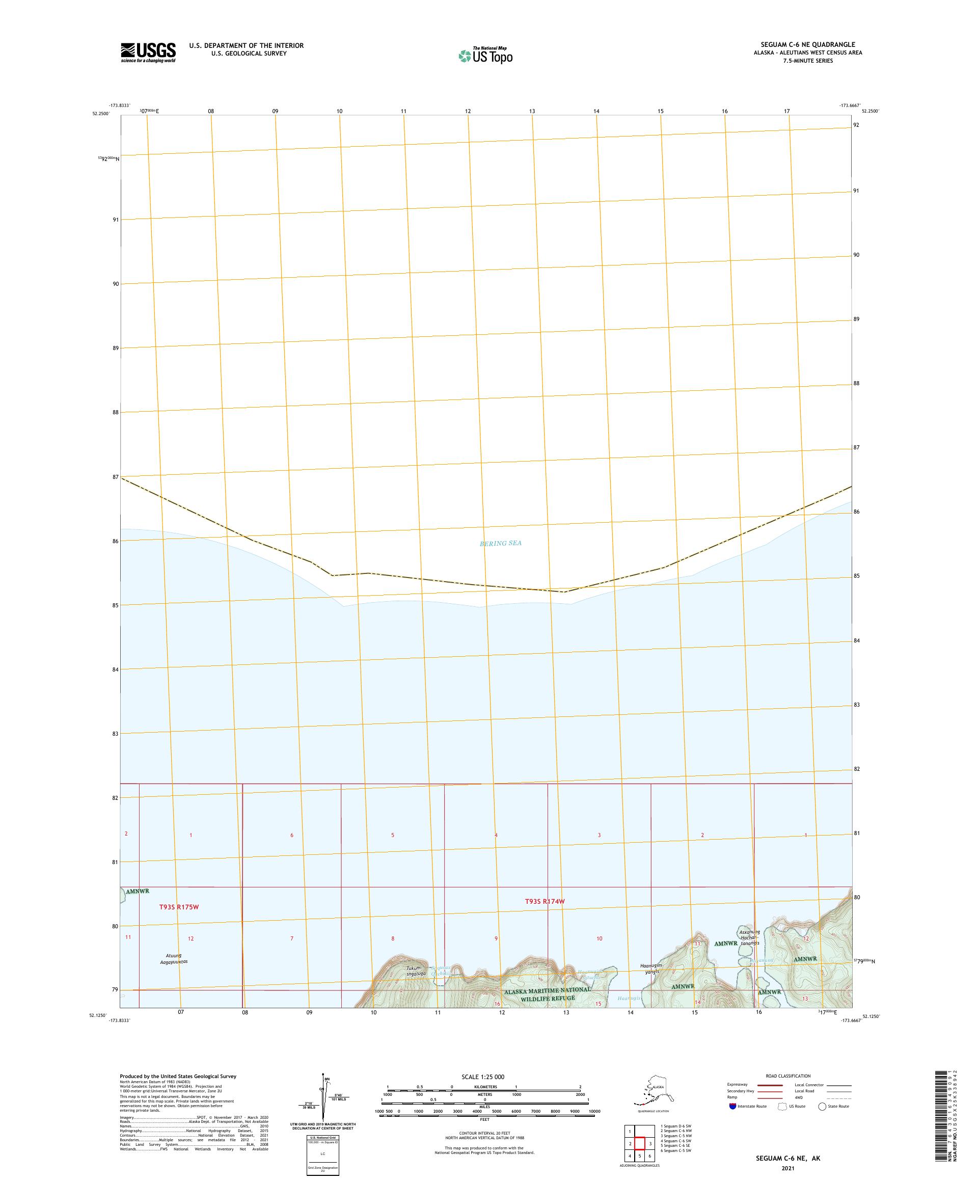 Seguam C-6 NE Alaska US Topo Map – MyTopo Map Store