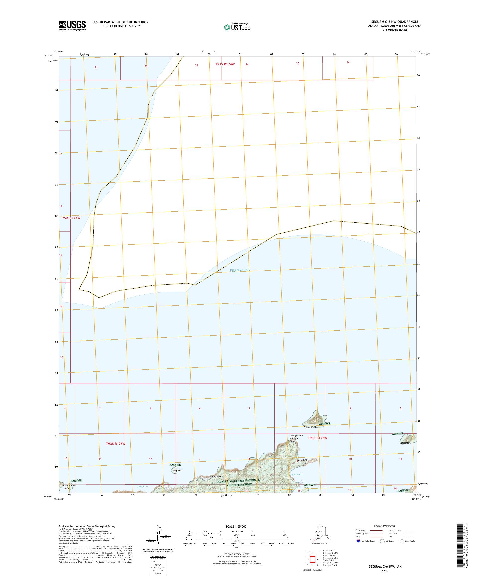 Seguam C-6 NW Alaska US Topo Map – MyTopo Map Store