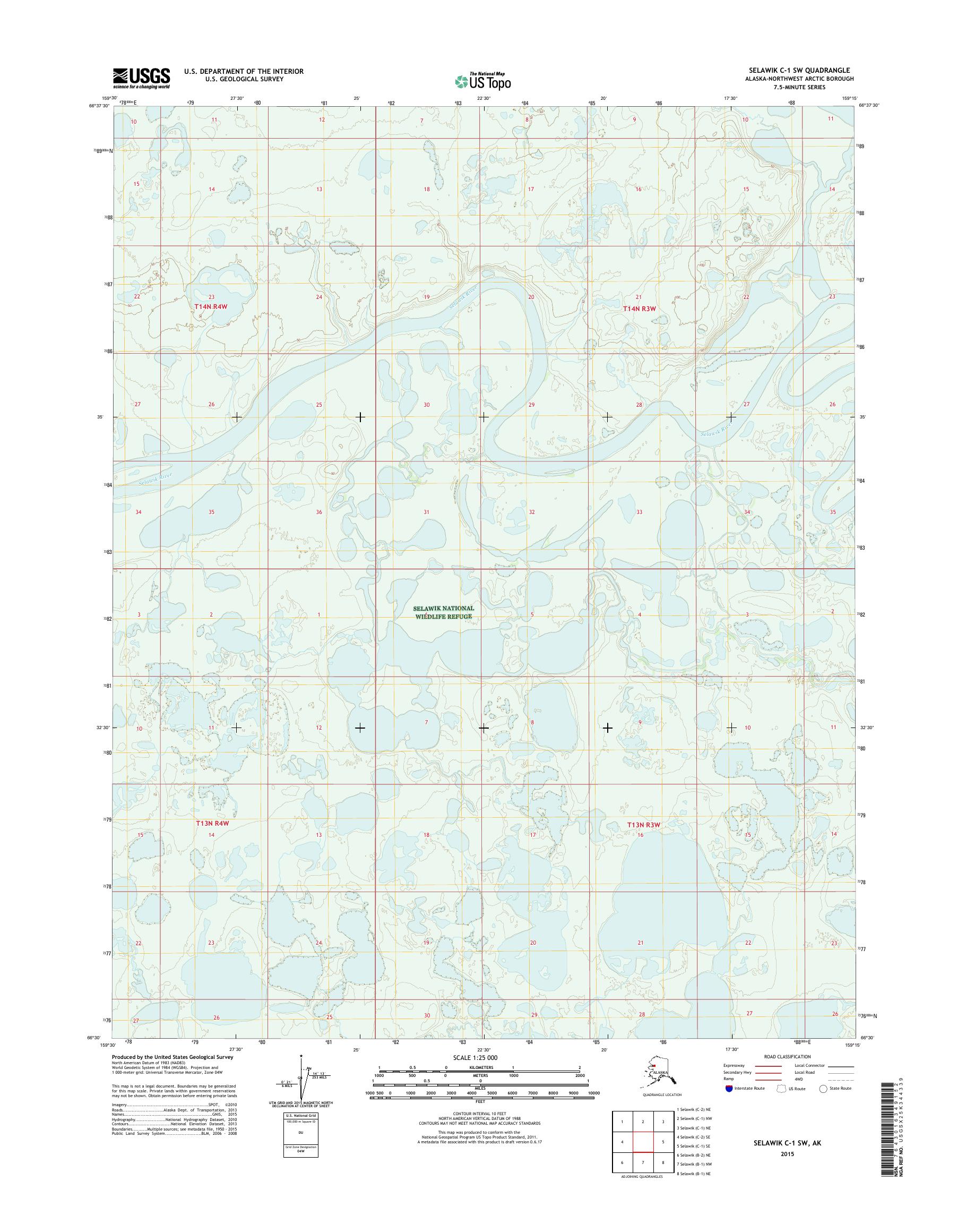 Selawik C-1 SW Alaska US Topo Map – MyTopo Map Store