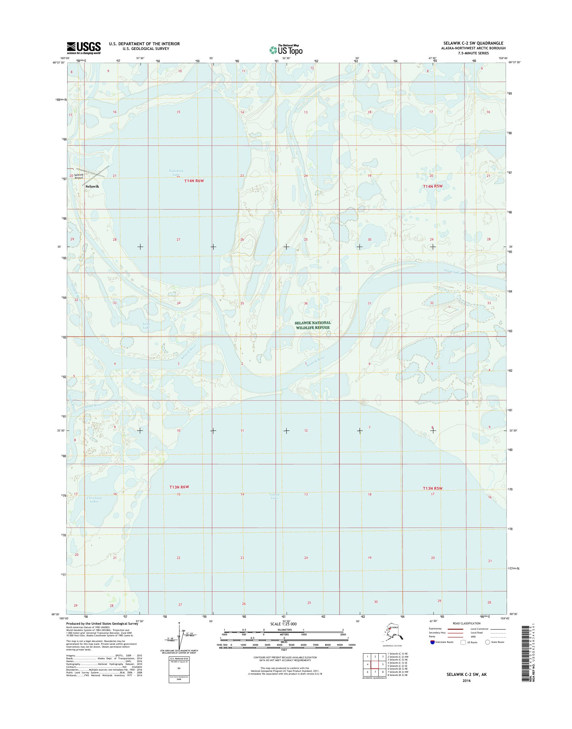 Selawik C-2 SW Alaska US Topo Map – MyTopo Map Store
