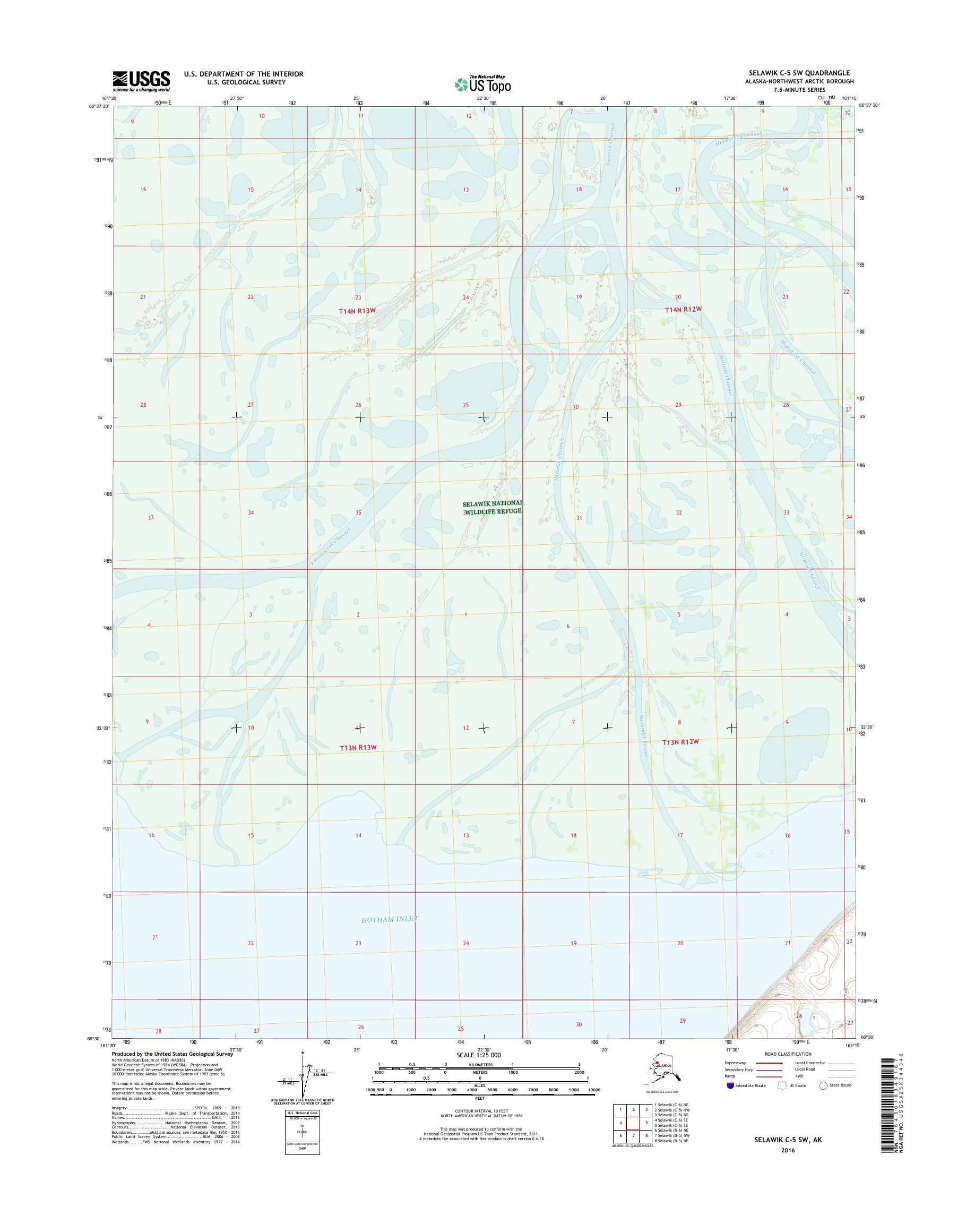 Selawik C-5 SW Alaska US Topo Map – MyTopo Map Store