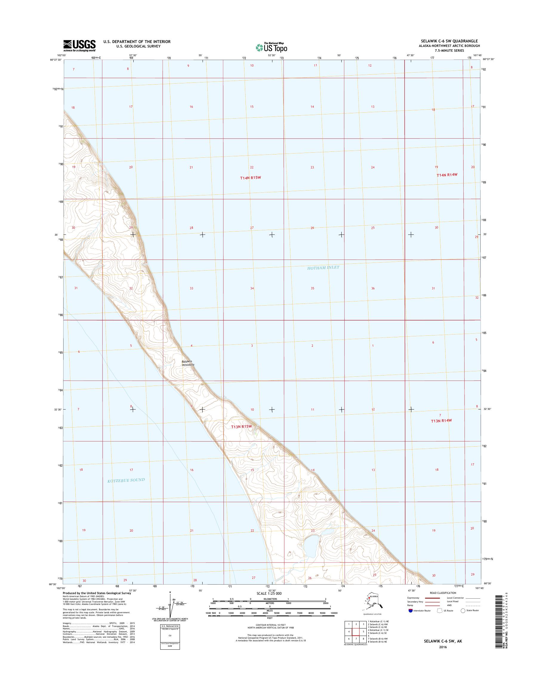 Selawik C-6 SW Alaska US Topo Map – MyTopo Map Store