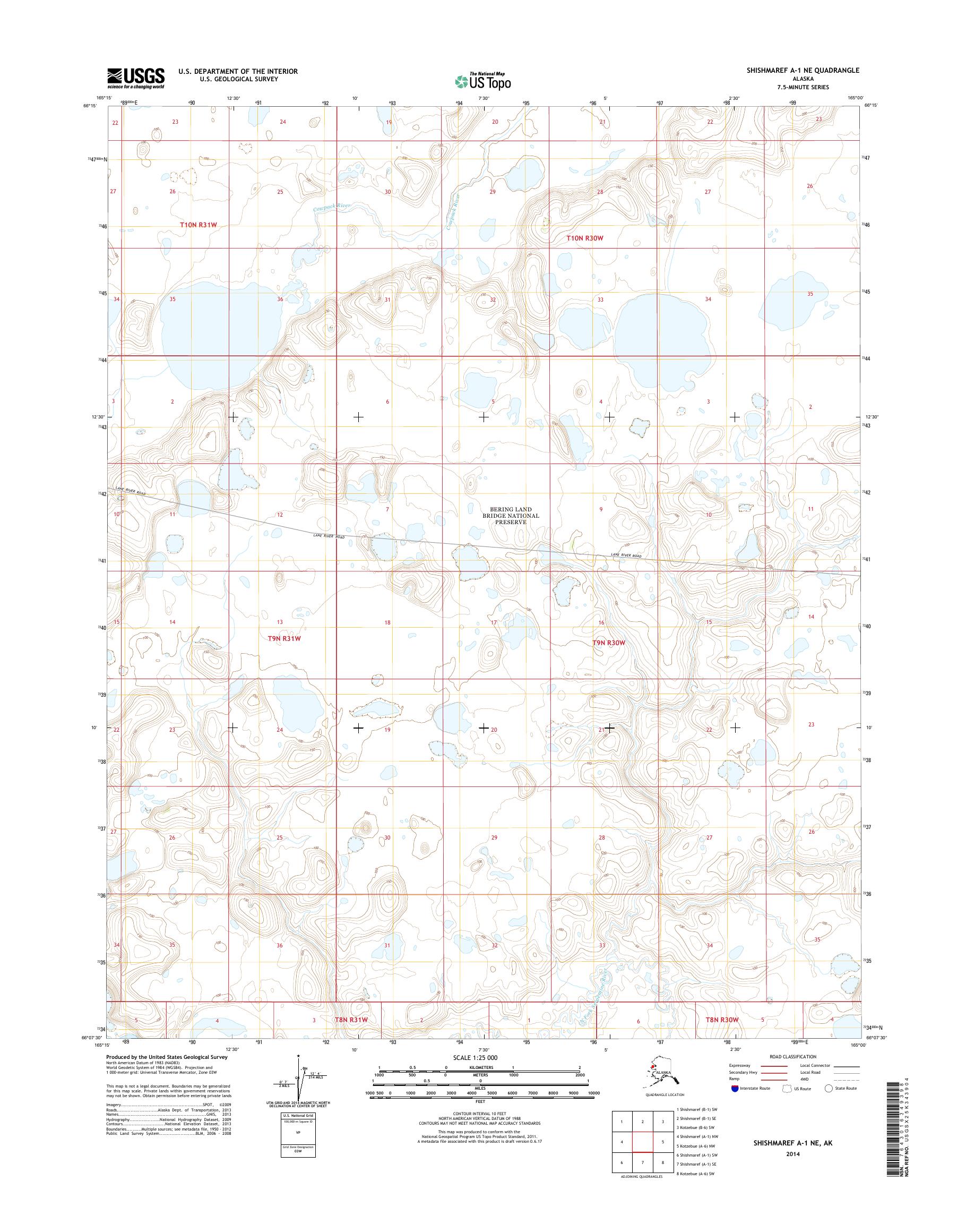 Shishmaref A-1 NE Alaska US Topo Map – MyTopo Map Store