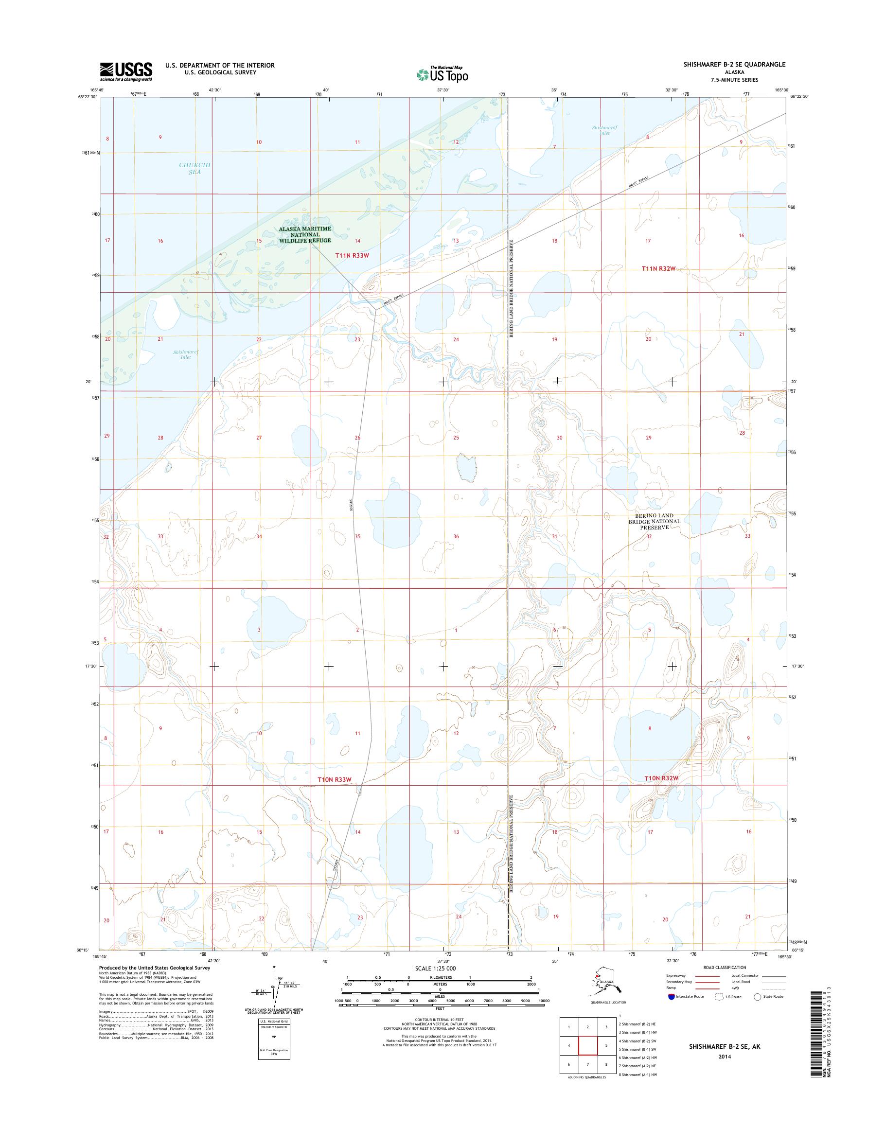Shishmaref B-2 SE Alaska US Topo Map – MyTopo Map Store