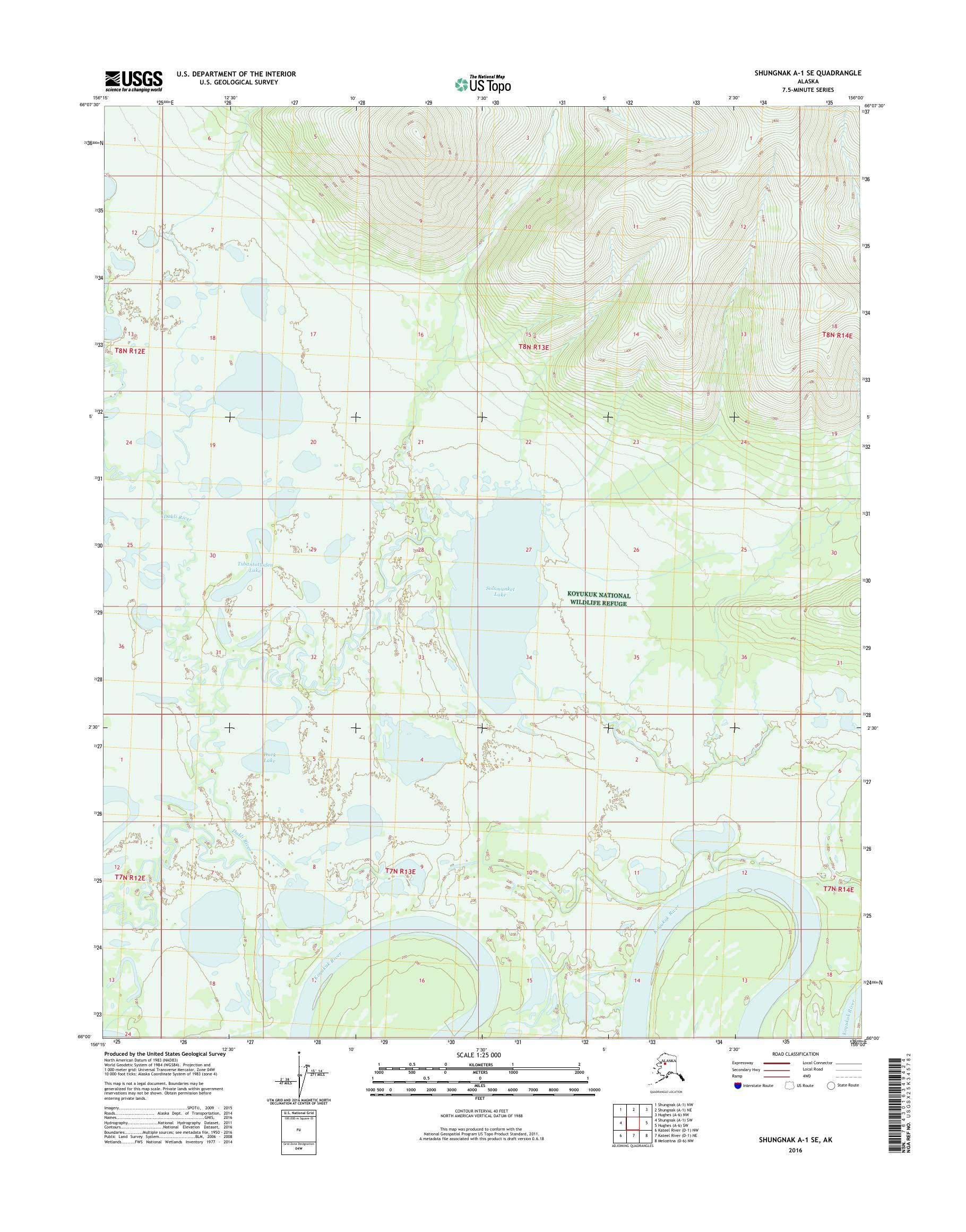 Shungnak A-1 SE Alaska US Topo Map – MyTopo Map Store
