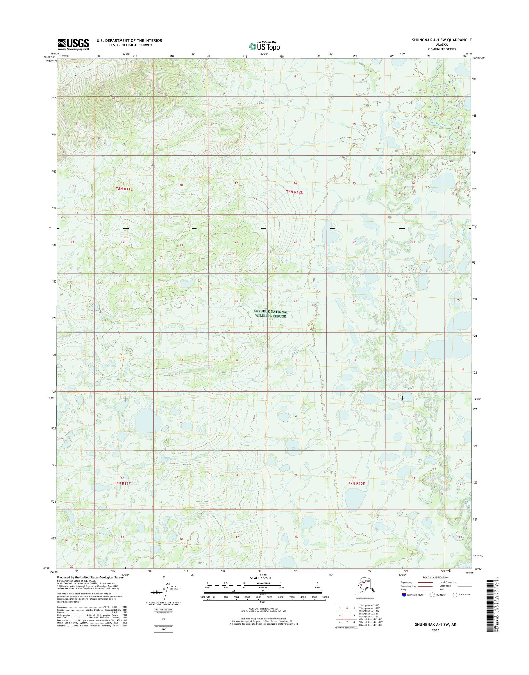 Shungnak A-1 SW Alaska US Topo Map – MyTopo Map Store