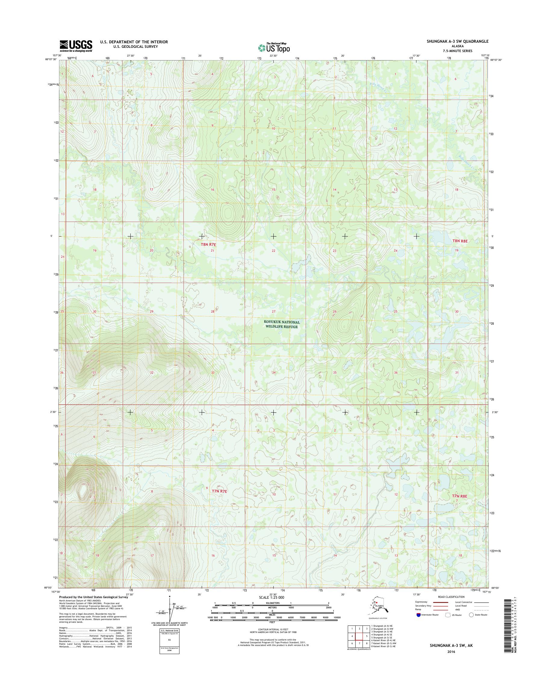 Shungnak A-3 SW Alaska US Topo Map – MyTopo Map Store