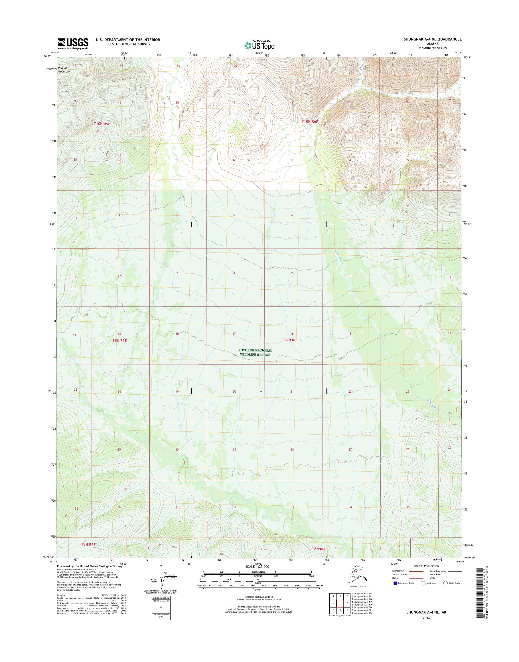 Shungnak A-4 NE Alaska US Topo Map – MyTopo Map Store
