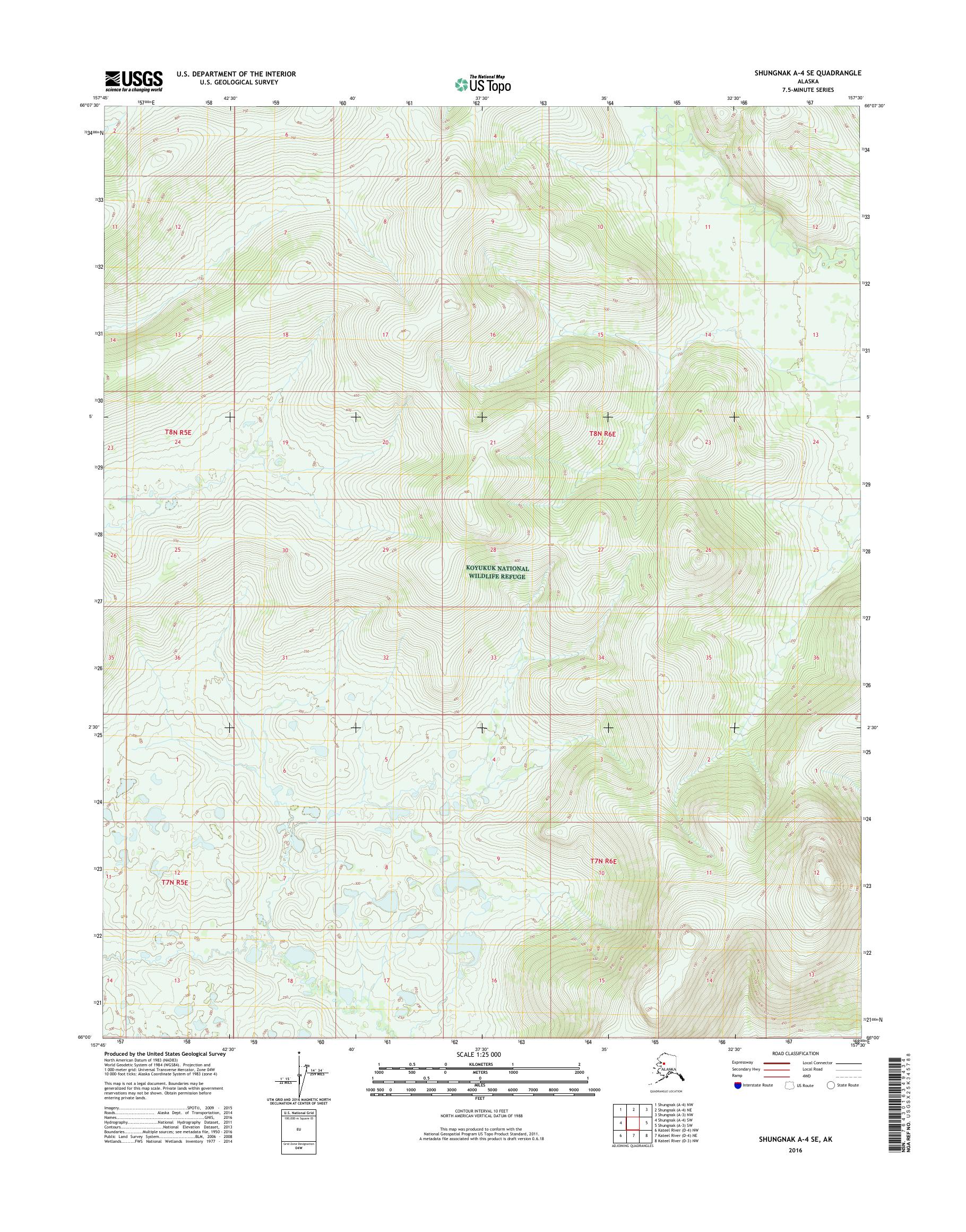 Shungnak A-4 SE Alaska US Topo Map – MyTopo Map Store