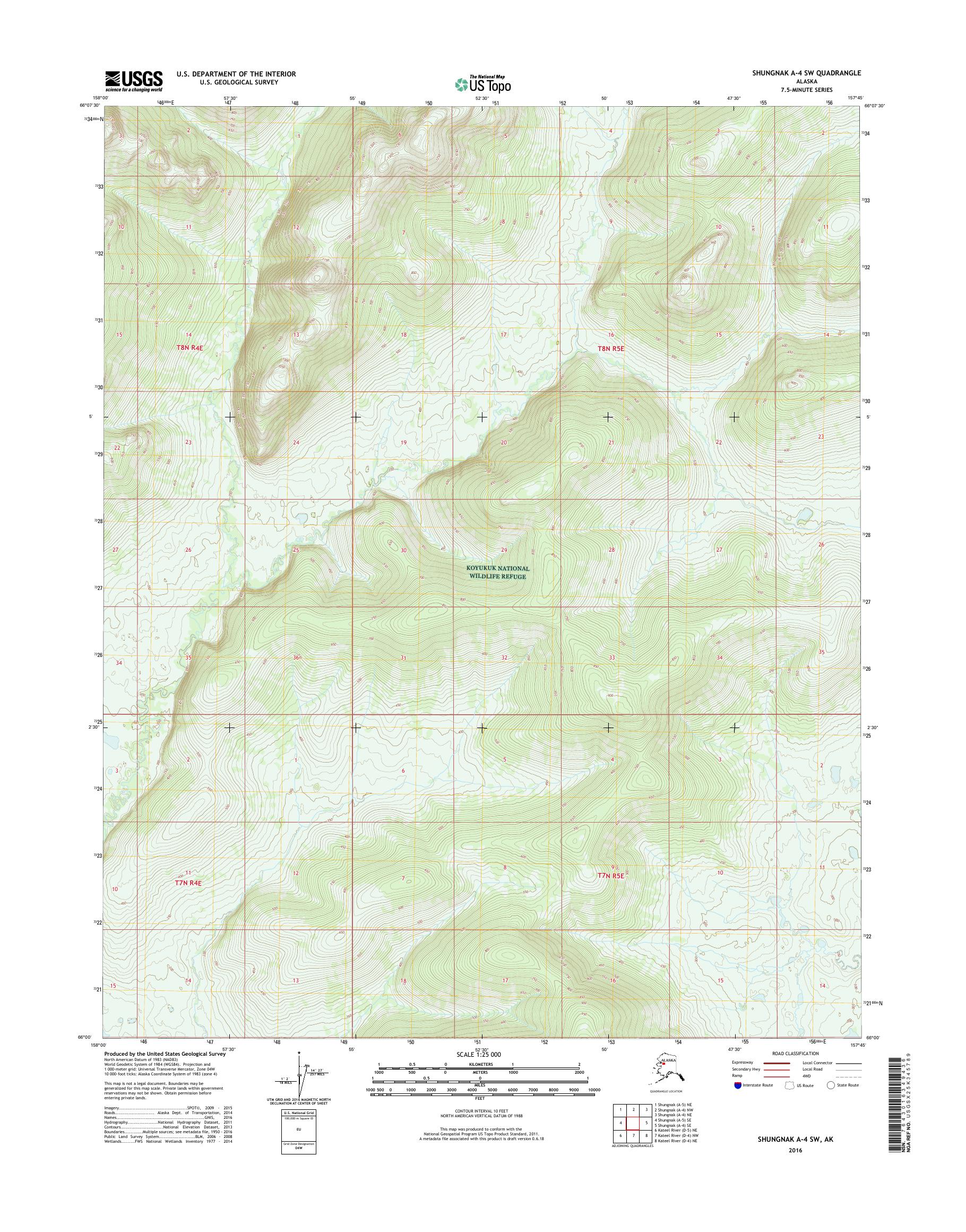 Shungnak A-4 SW Alaska US Topo Map – MyTopo Map Store