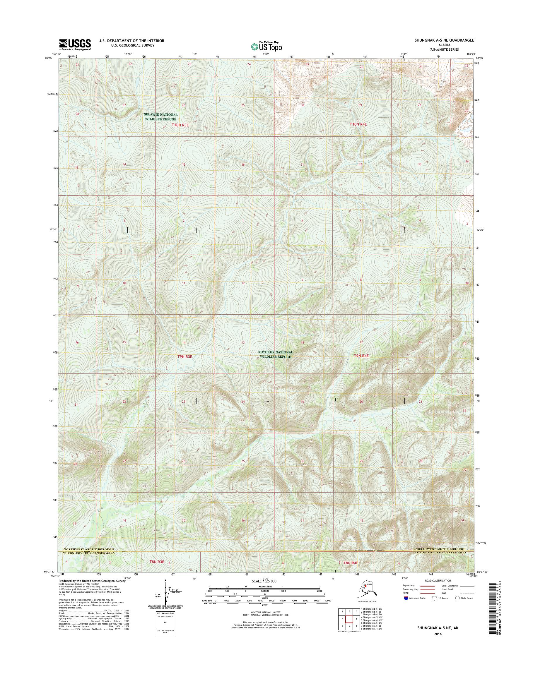 Shungnak A-5 NE Alaska US Topo Map – MyTopo Map Store