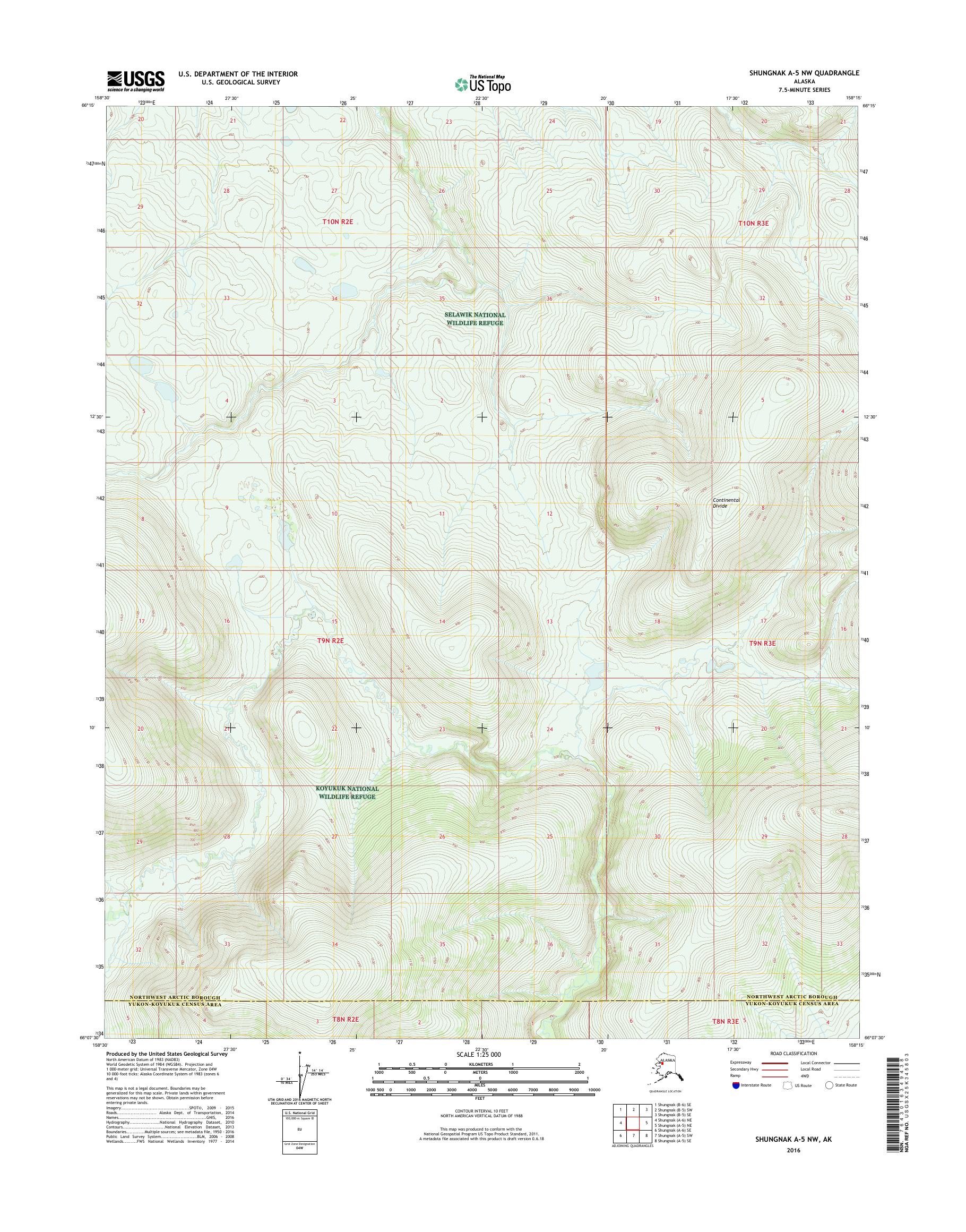 Shungnak A-5 NW Alaska US Topo Map – MyTopo Map Store