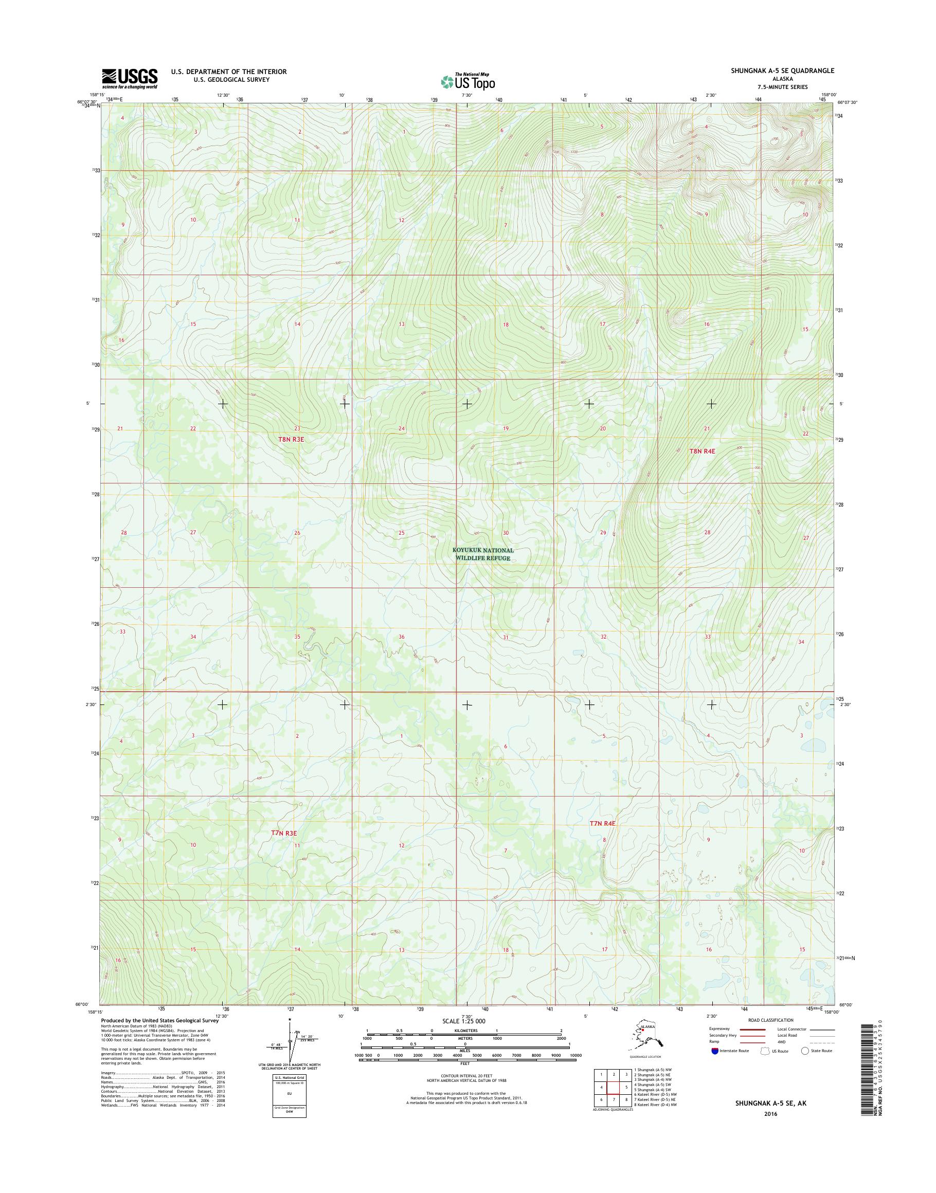 Shungnak A-5 SE Alaska US Topo Map – MyTopo Map Store
