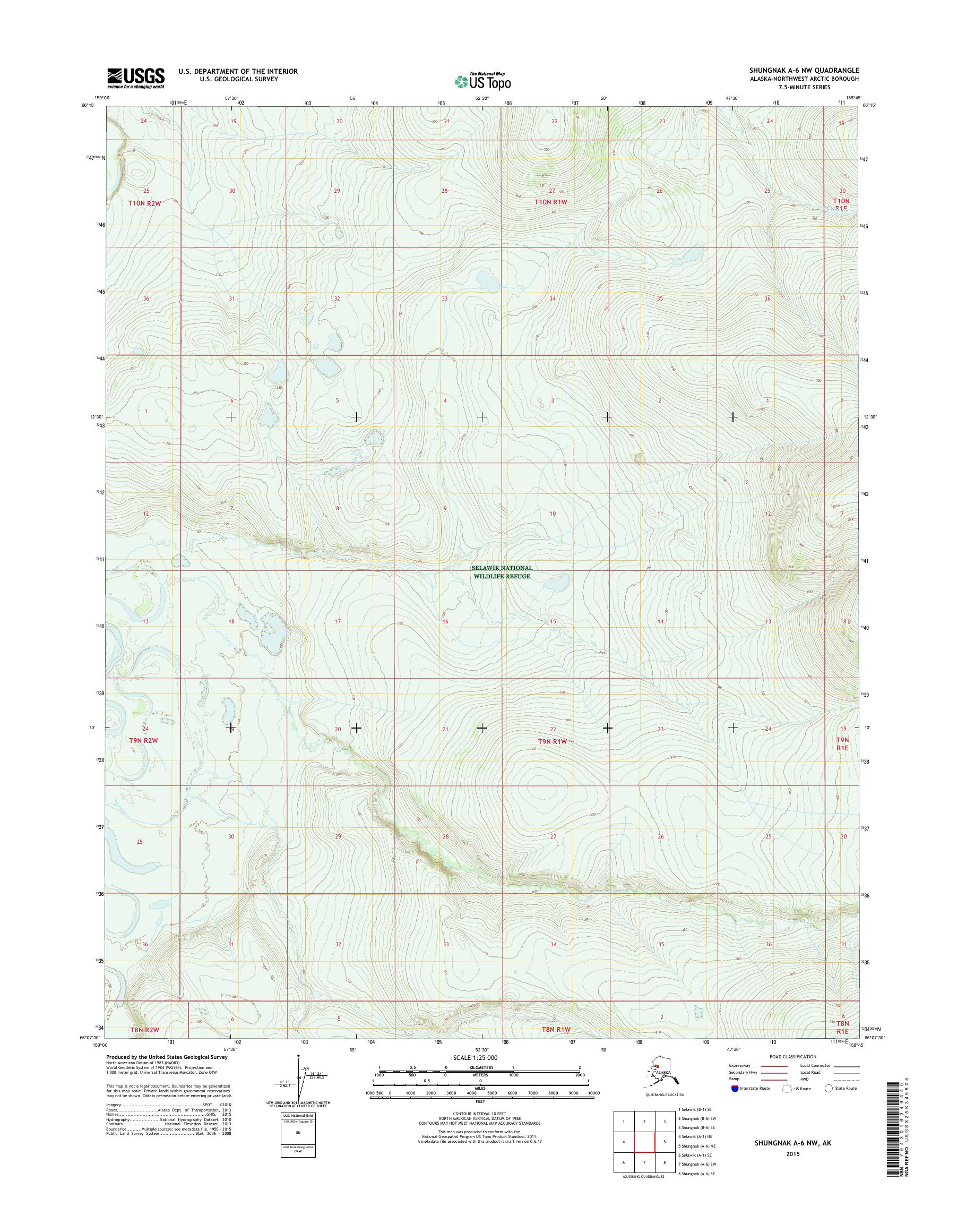 Shungnak A-6 NW Alaska US Topo Map – MyTopo Map Store