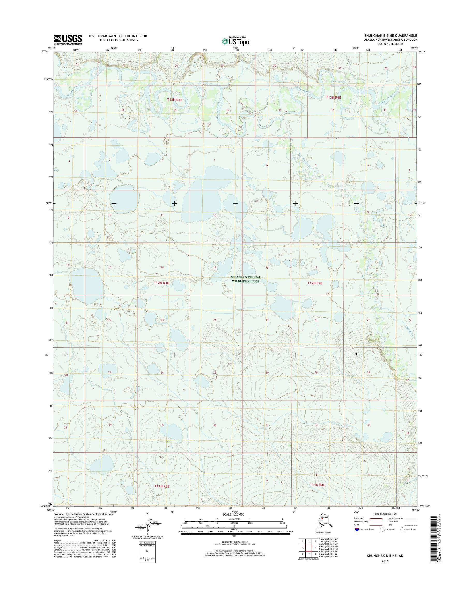 Shungnak B-5 NE Alaska US Topo Map – MyTopo Map Store
