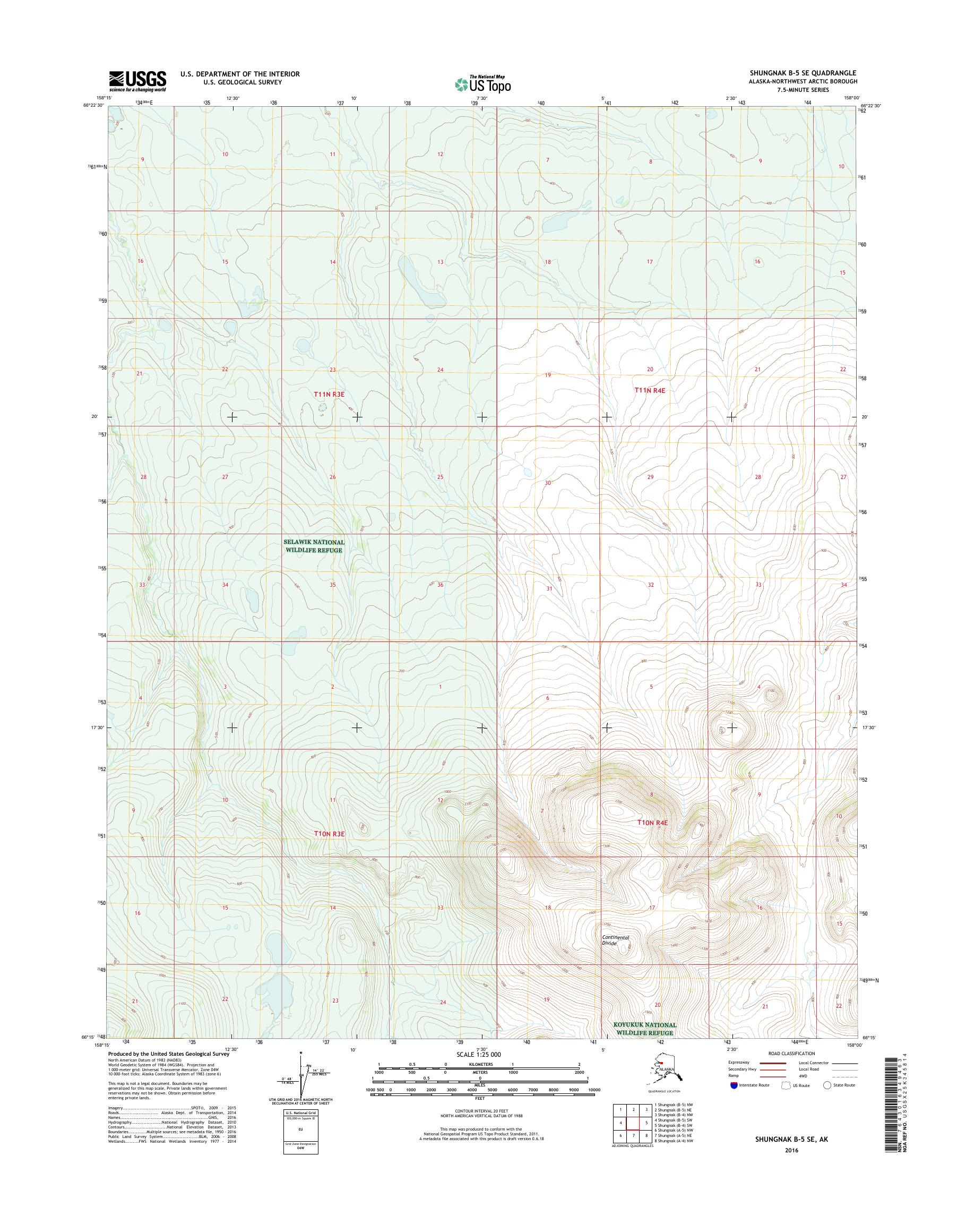 Shungnak B-5 SE Alaska US Topo Map – MyTopo Map Store