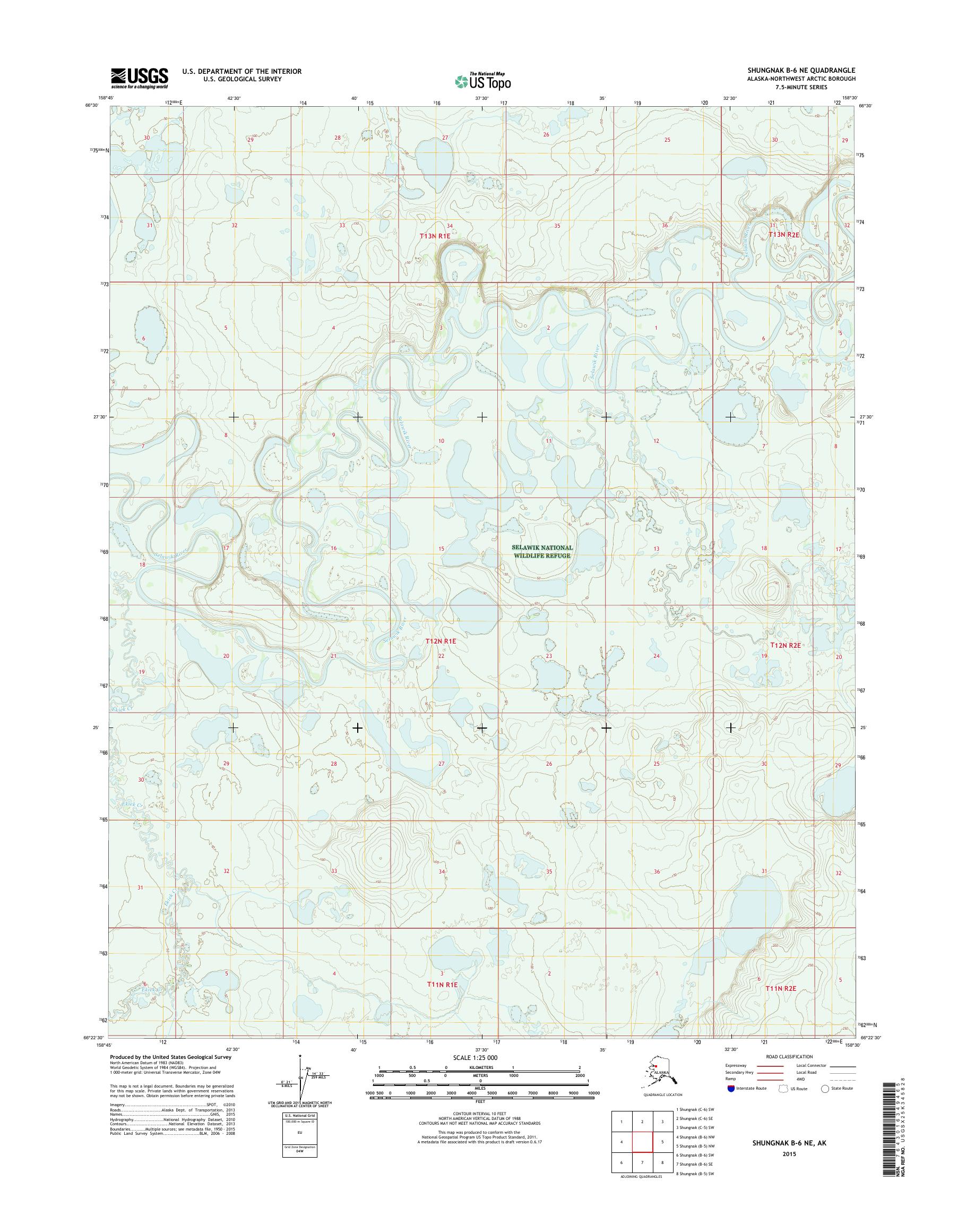 Shungnak B-6 NE Alaska US Topo Map – MyTopo Map Store