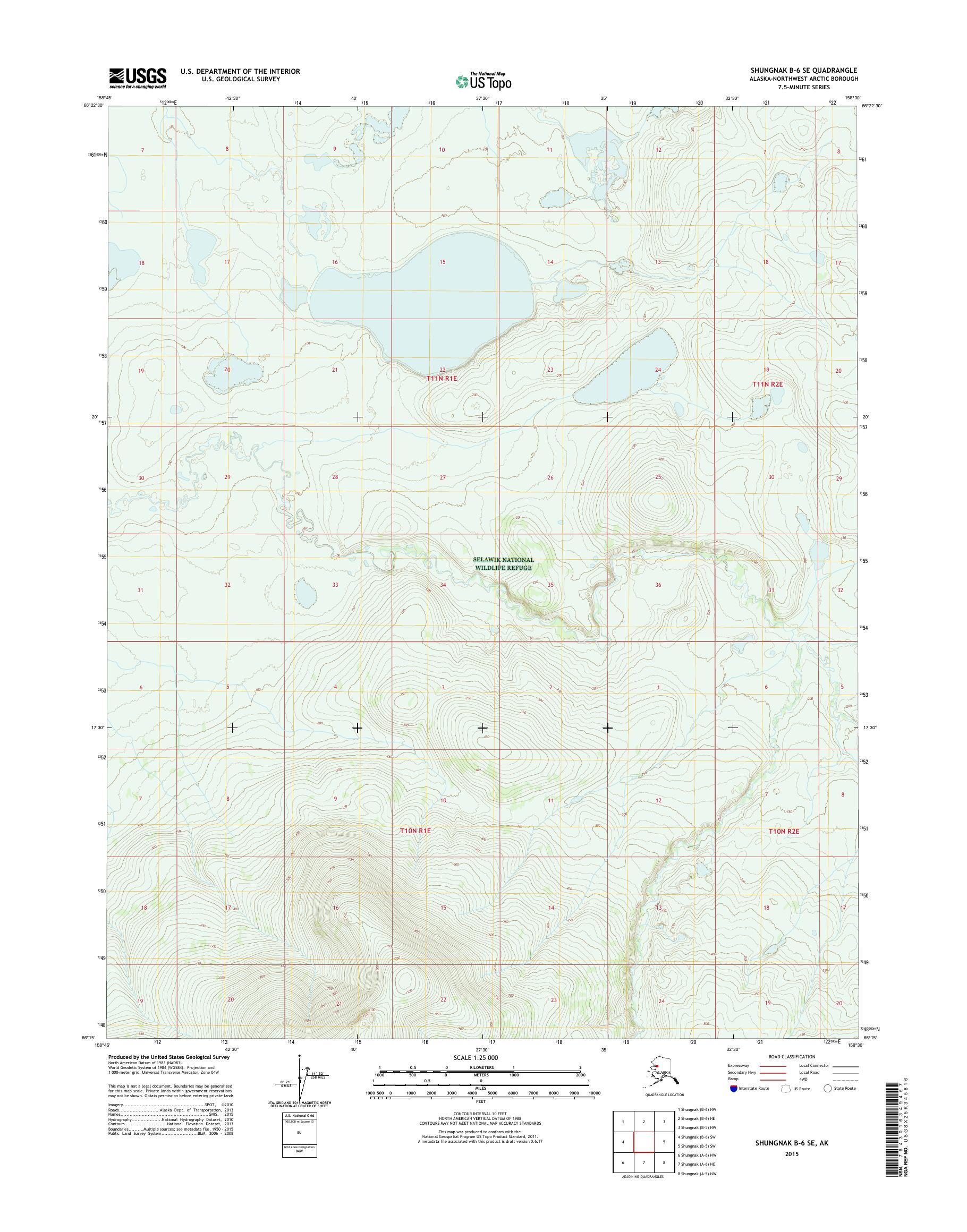 Shungnak B-6 SE Alaska US Topo Map – MyTopo Map Store