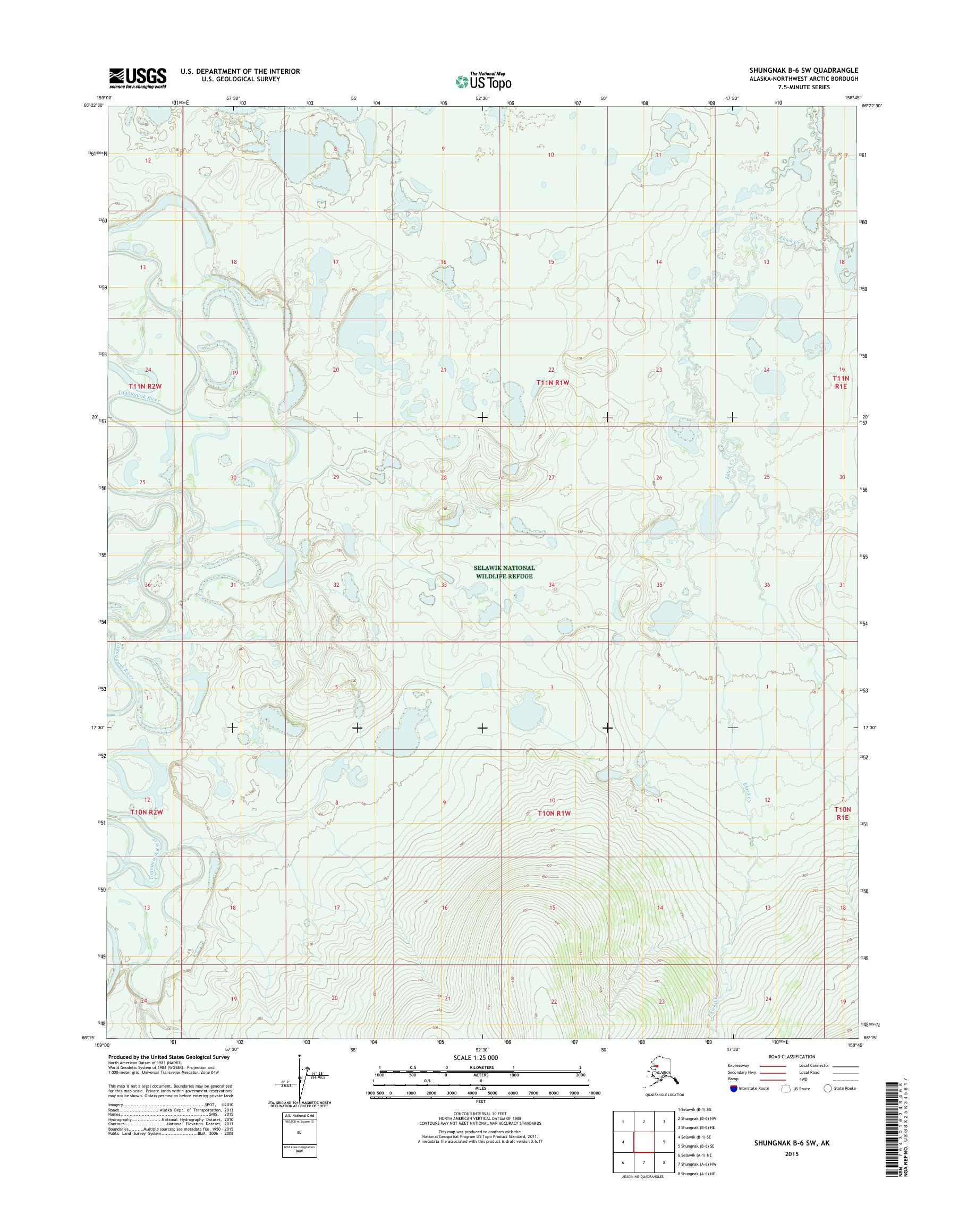 Shungnak B-6 SW Alaska US Topo Map – MyTopo Map Store