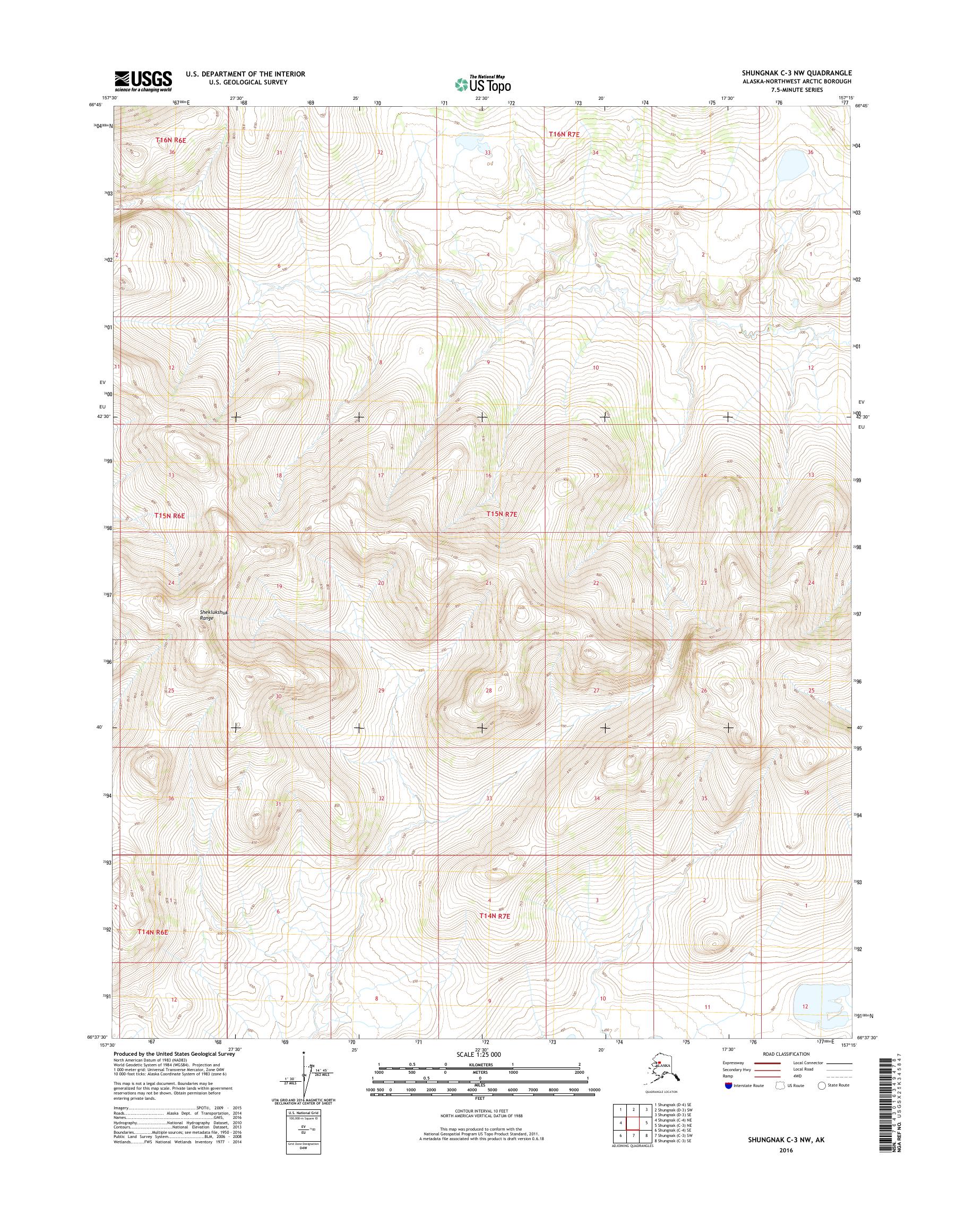 Shungnak C-3 NW Alaska US Topo Map – MyTopo Map Store
