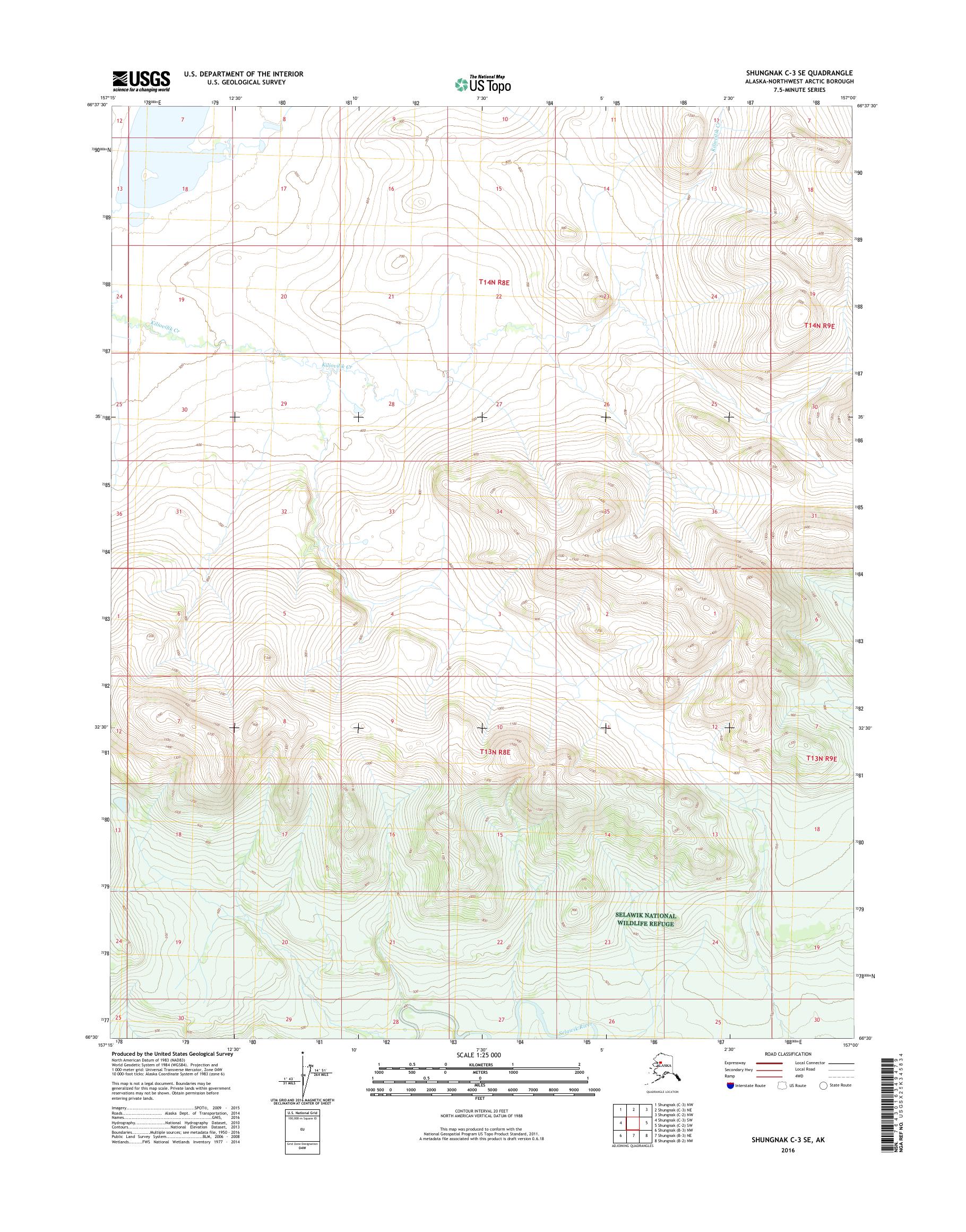 Shungnak C-3 SE Alaska US Topo Map – MyTopo Map Store