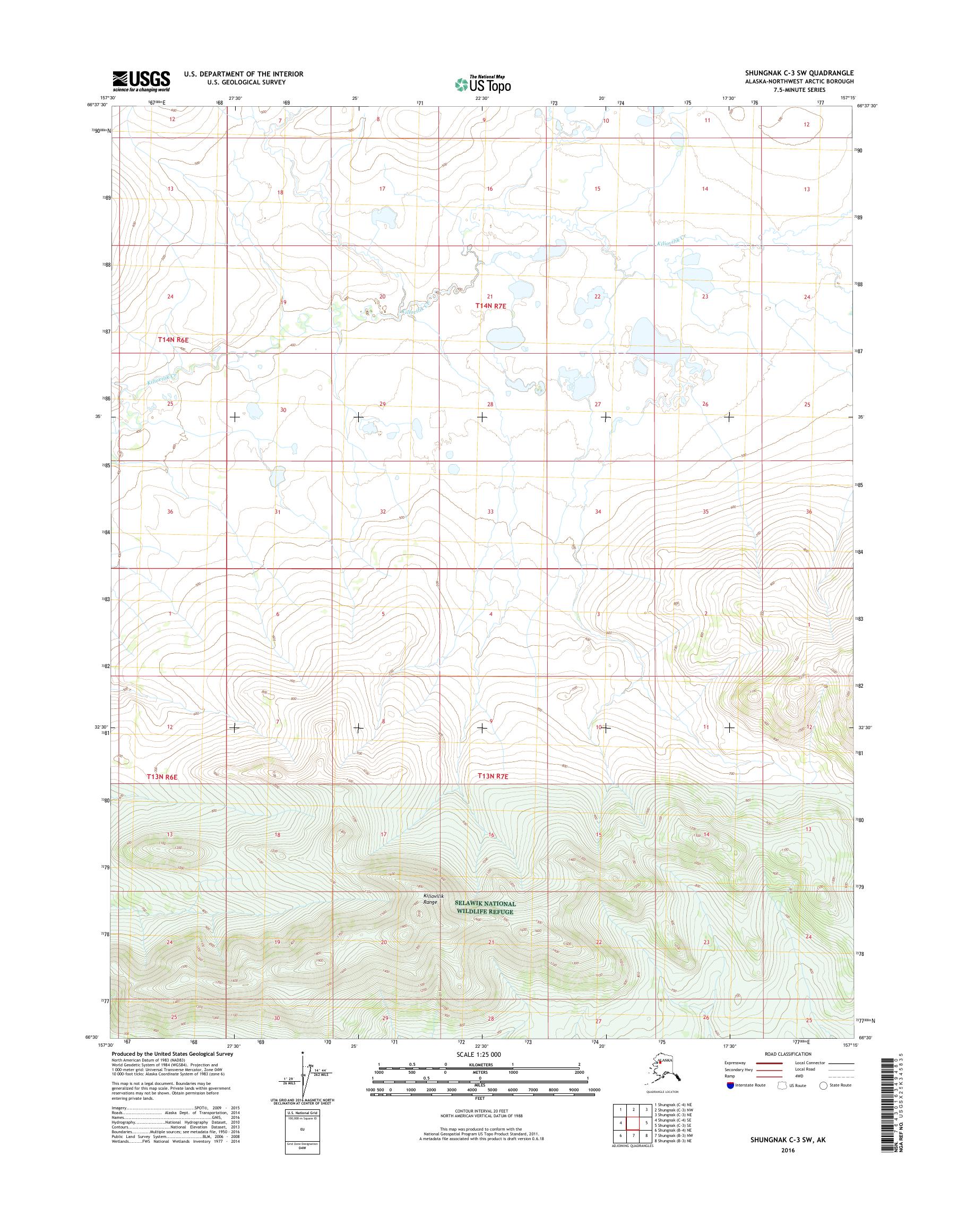 Shungnak C-3 SW Alaska US Topo Map – MyTopo Map Store