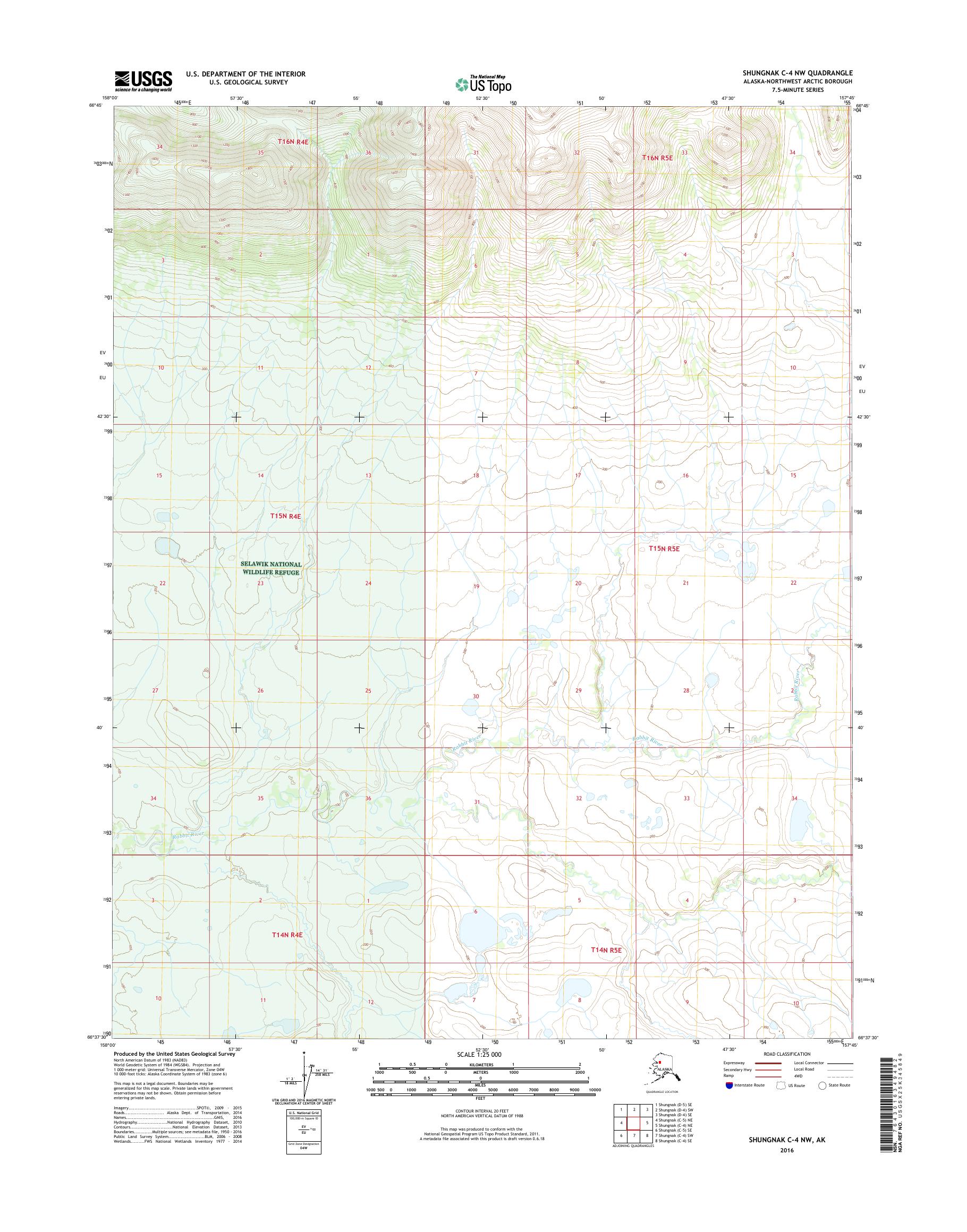 Shungnak C-4 NW Alaska US Topo Map – MyTopo Map Store