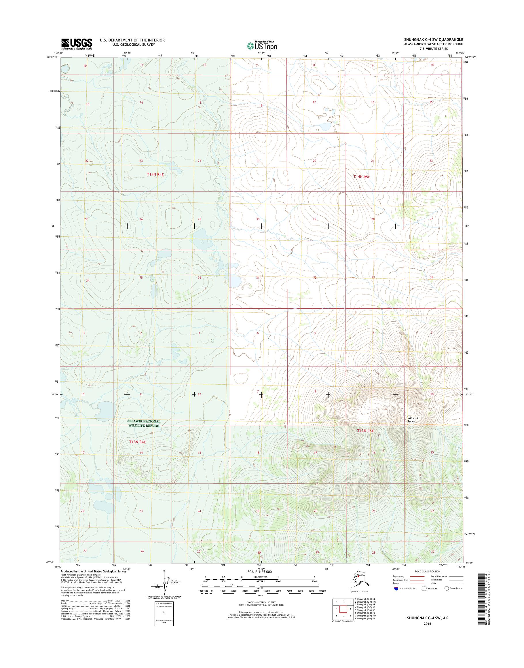 Shungnak C-4 SW Alaska US Topo Map – MyTopo Map Store