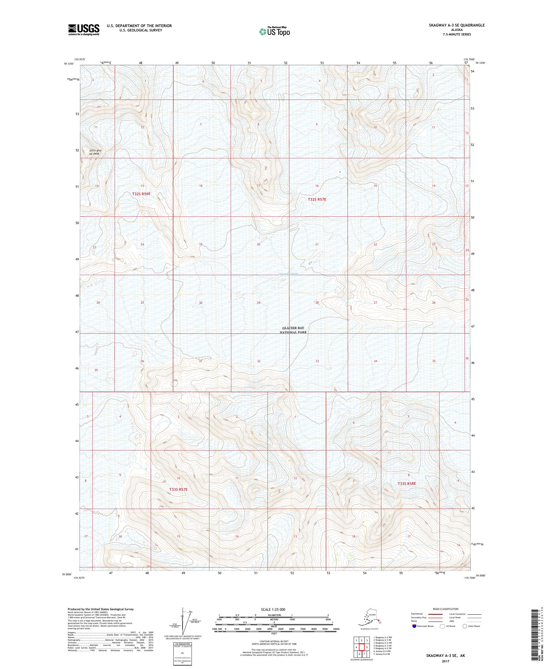 Skagway A-3 SE Alaska US Topo Map – MyTopo Map Store