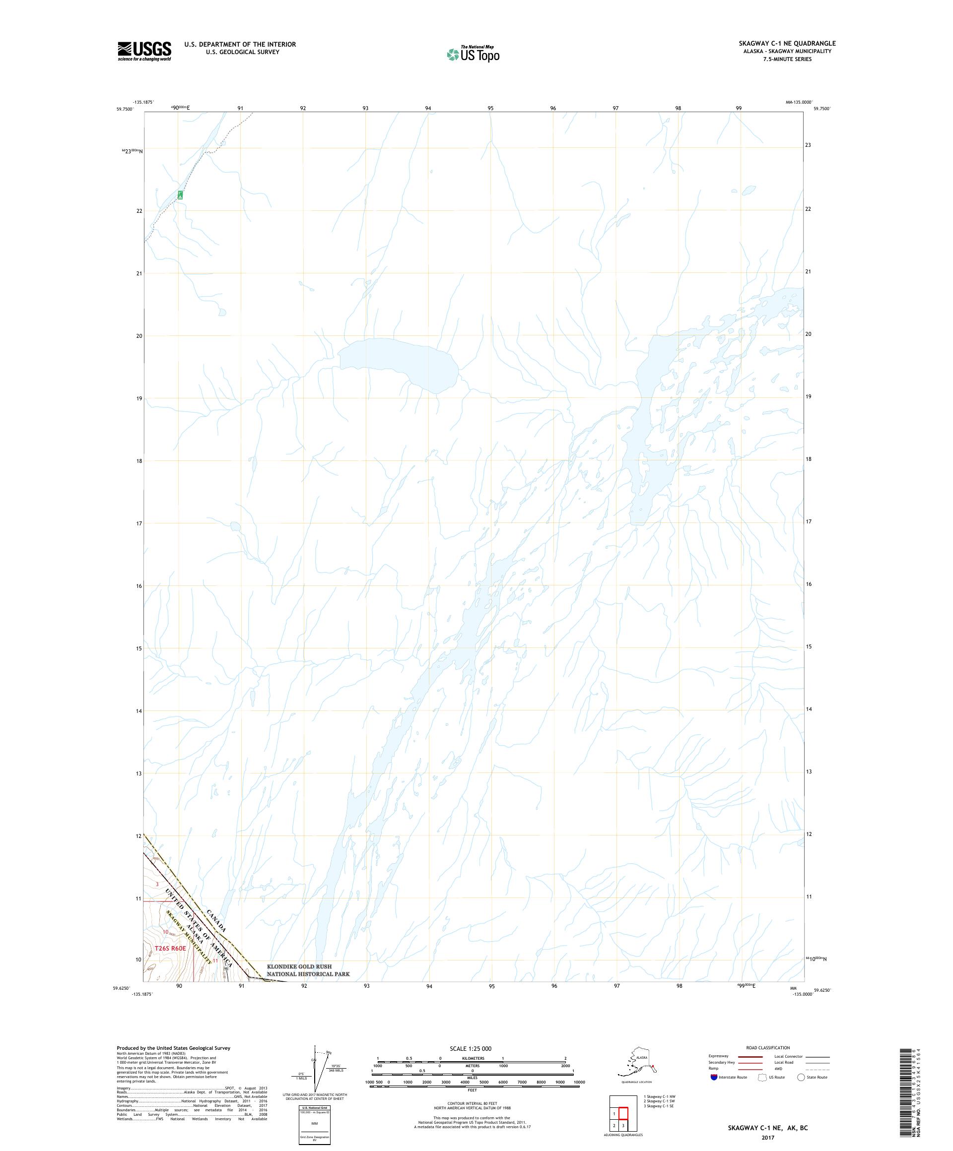 Skagway C-1 NE Alaska US Topo Map – MyTopo Map Store