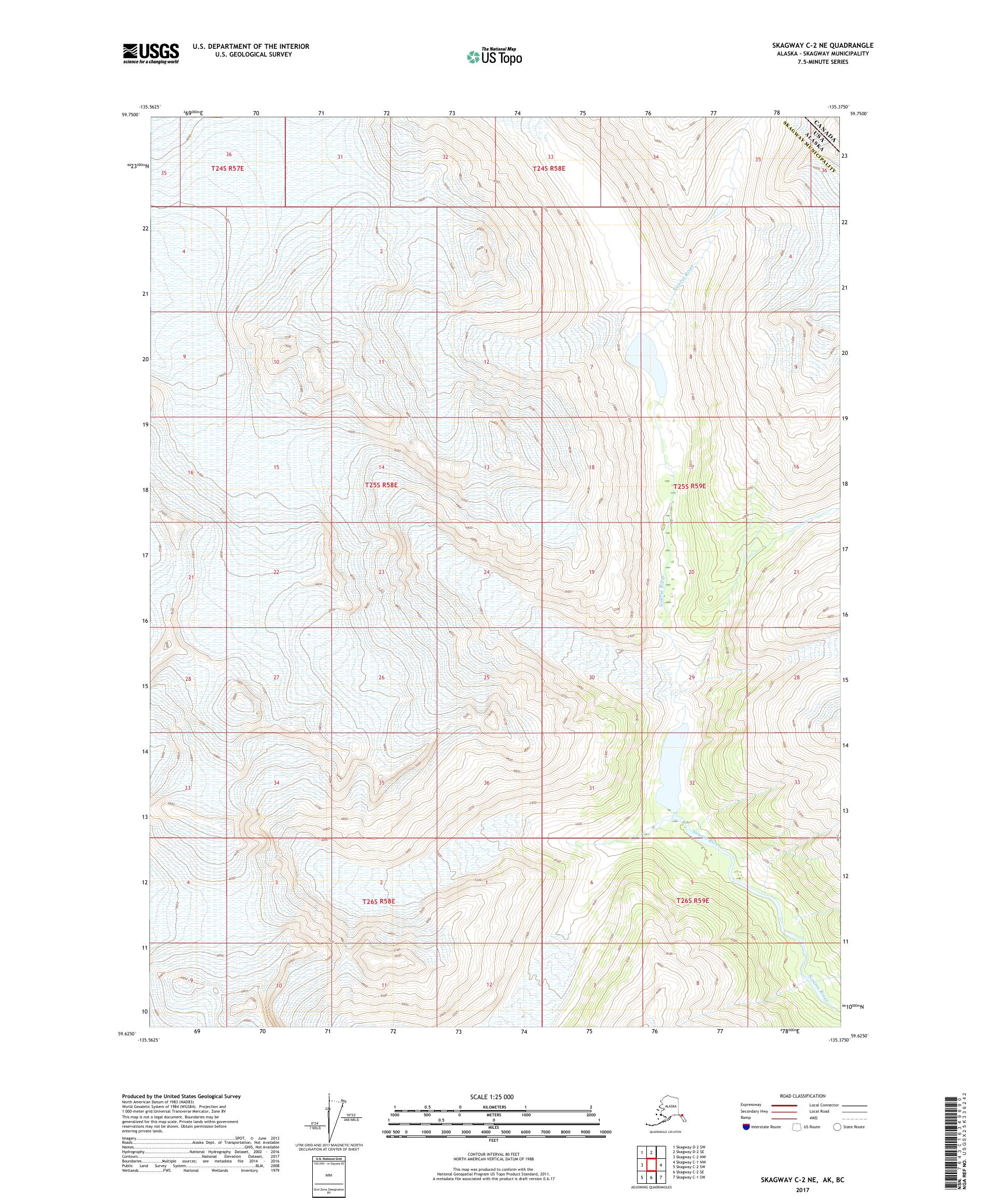 Skagway C-2 NE Alaska US Topo Map – MyTopo Map Store