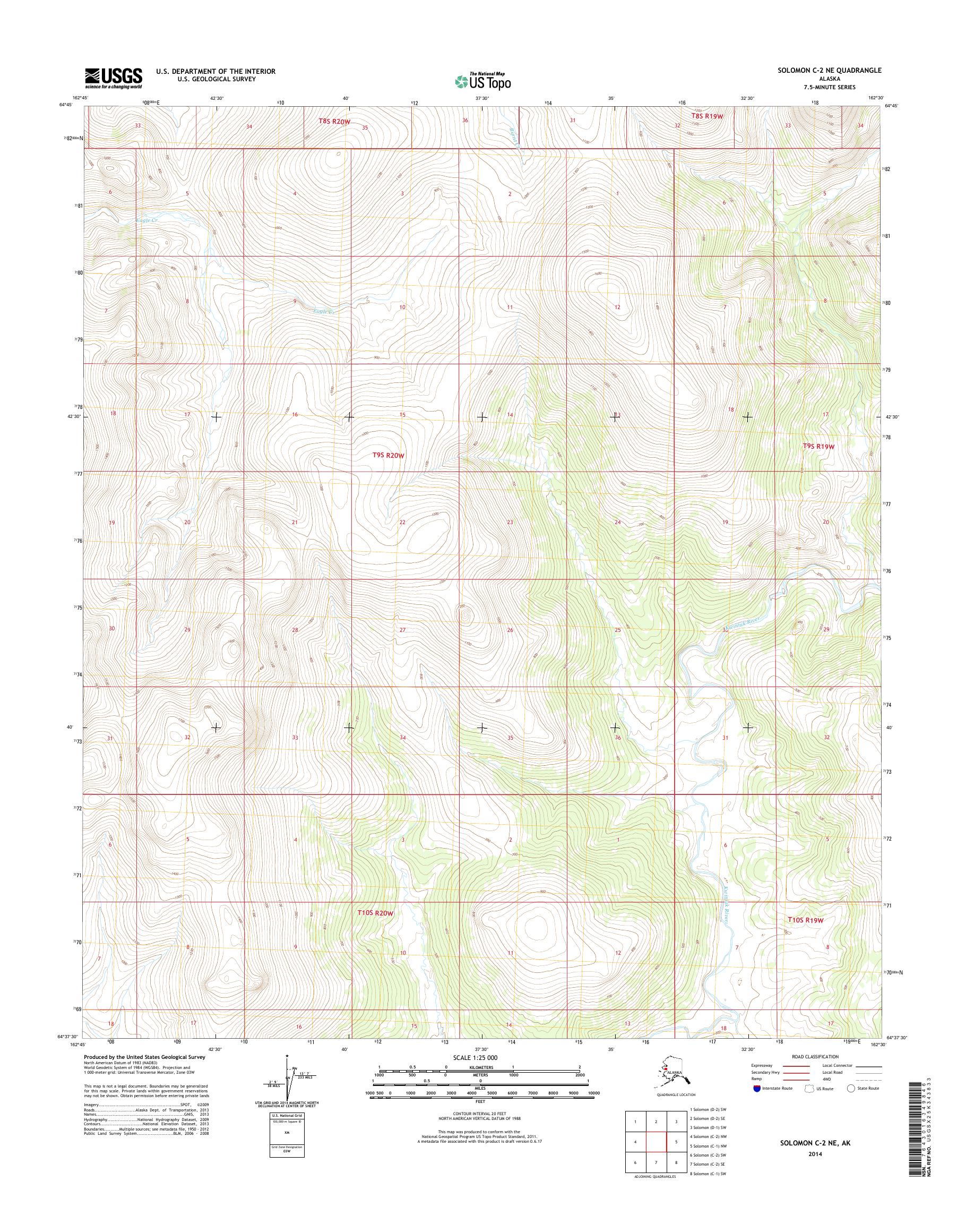 Solomon C-2 NE Alaska US Topo Map – MyTopo Map Store
